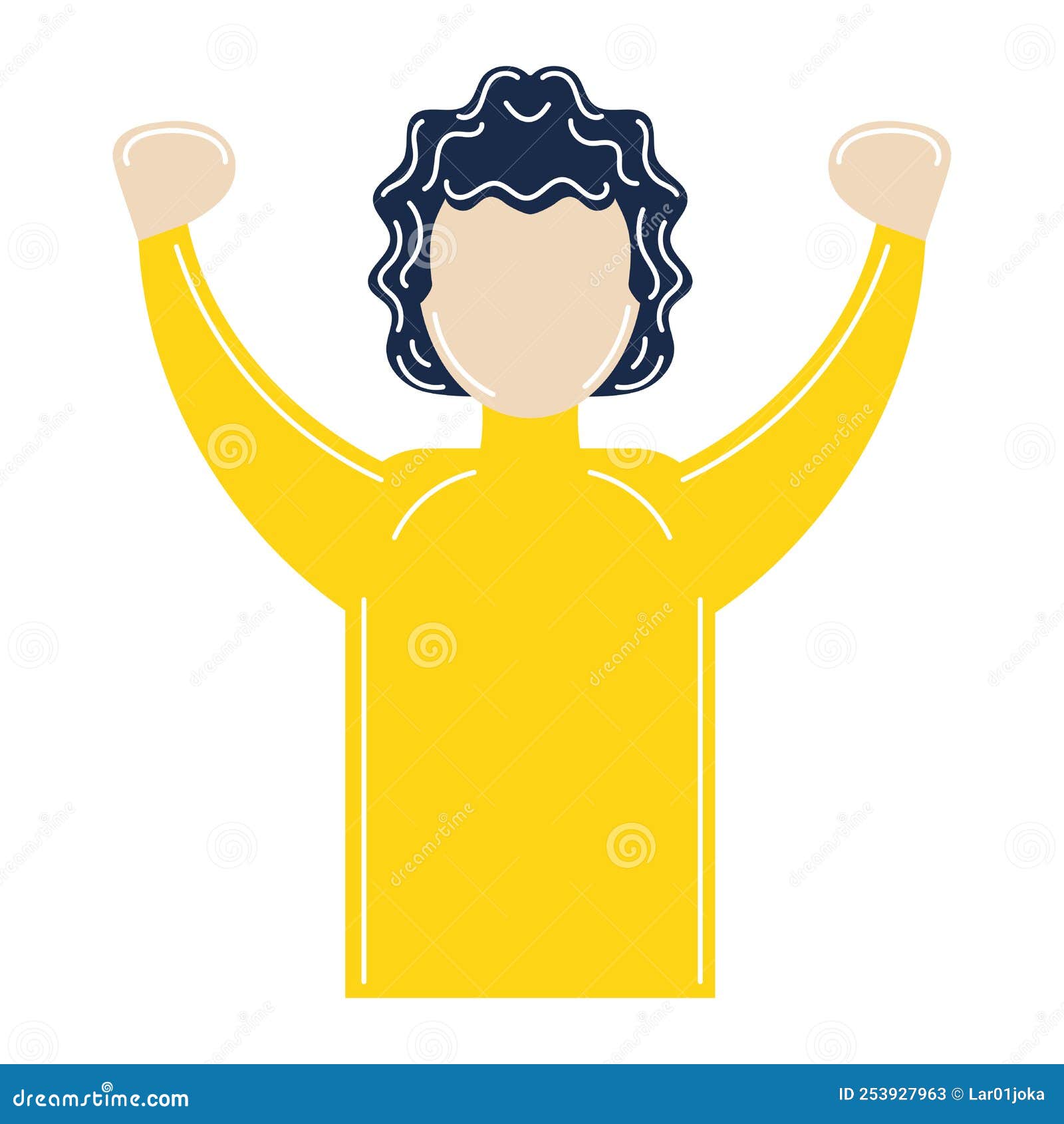 Isolated Person Character Doing a Peace Gesture Vector Stock Vector ...