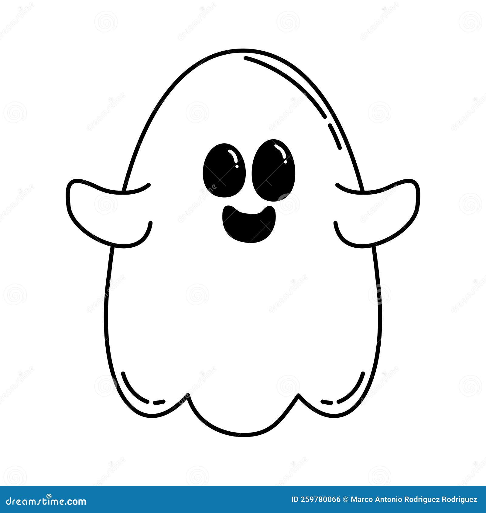 Isolated Phantom Draw Hallowen Vector Illustration Stock Vector ...