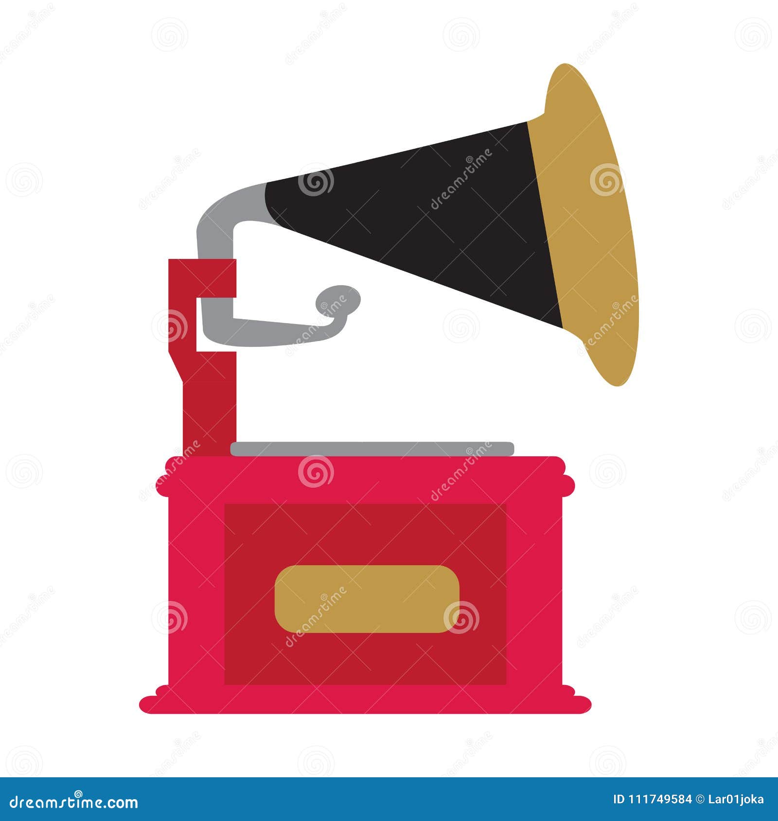 Isolated phonograph icon stock vector. Illustration of play - 111749584