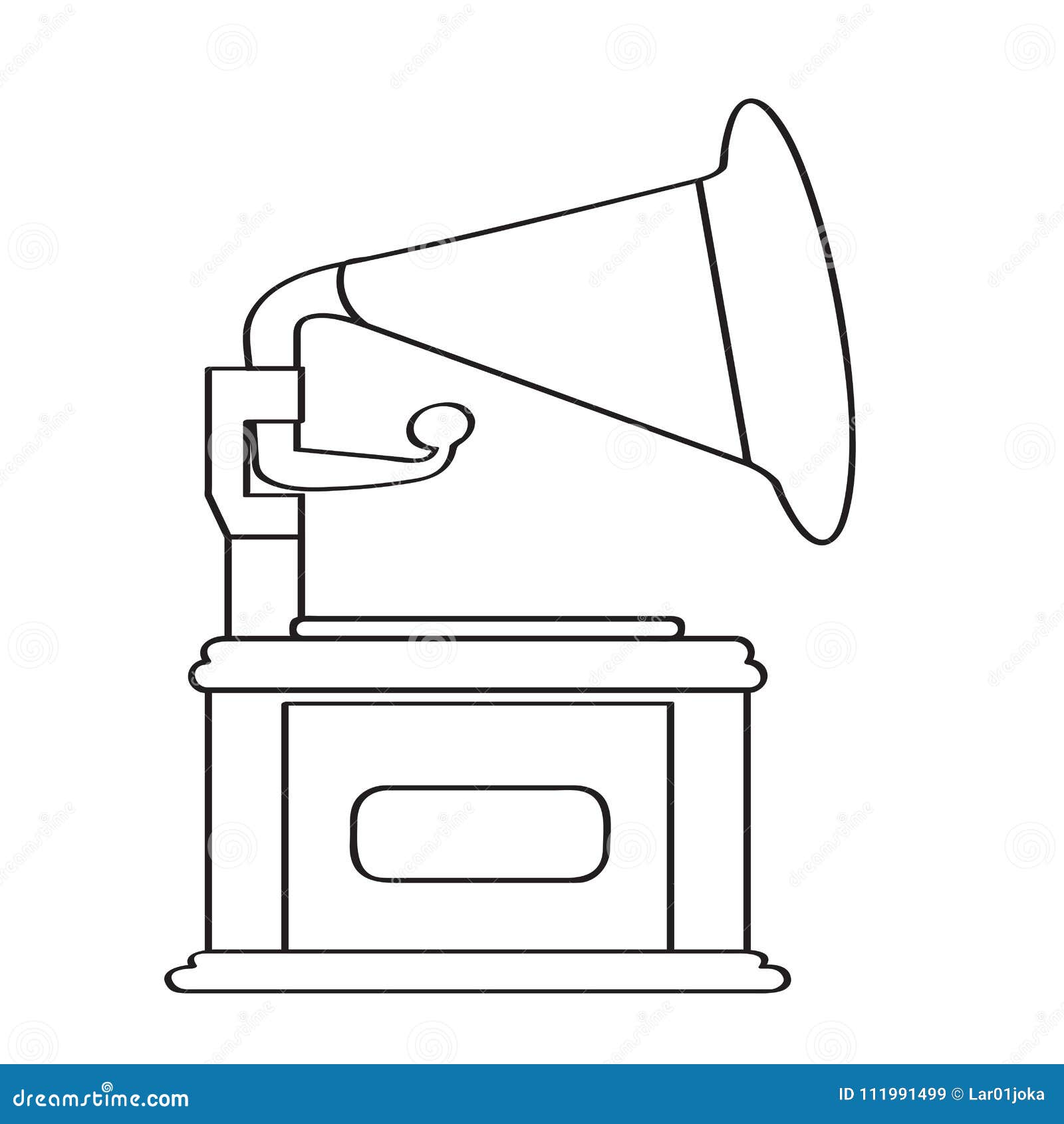 Isolated phonograph icon stock vector. Illustration of vintage - 111991499