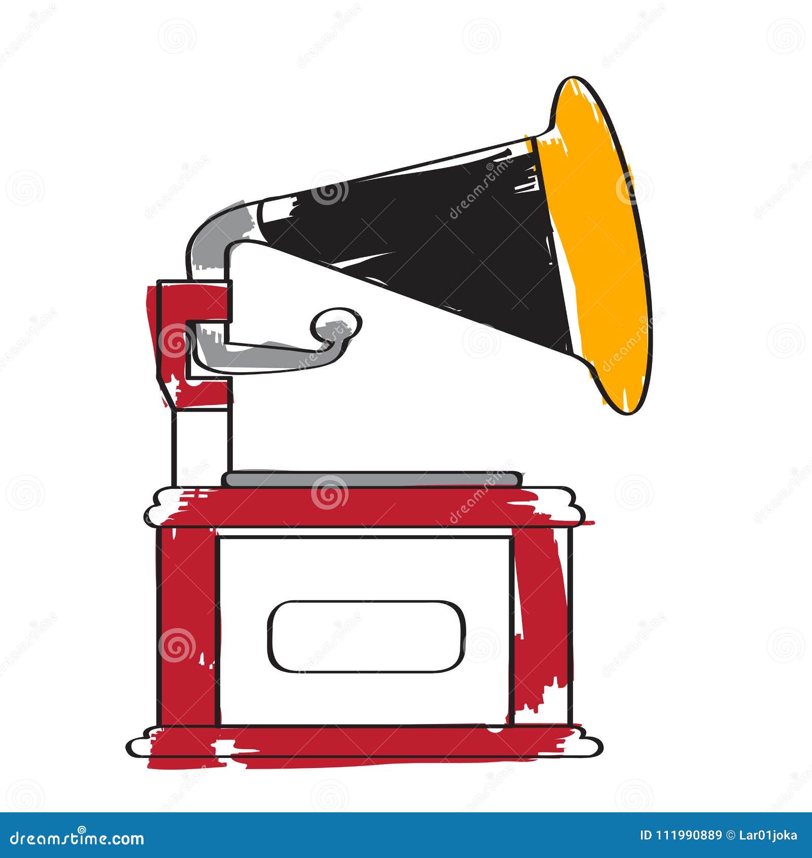 Isolated phonograph icon stock vector. Illustration of icon - 111990889