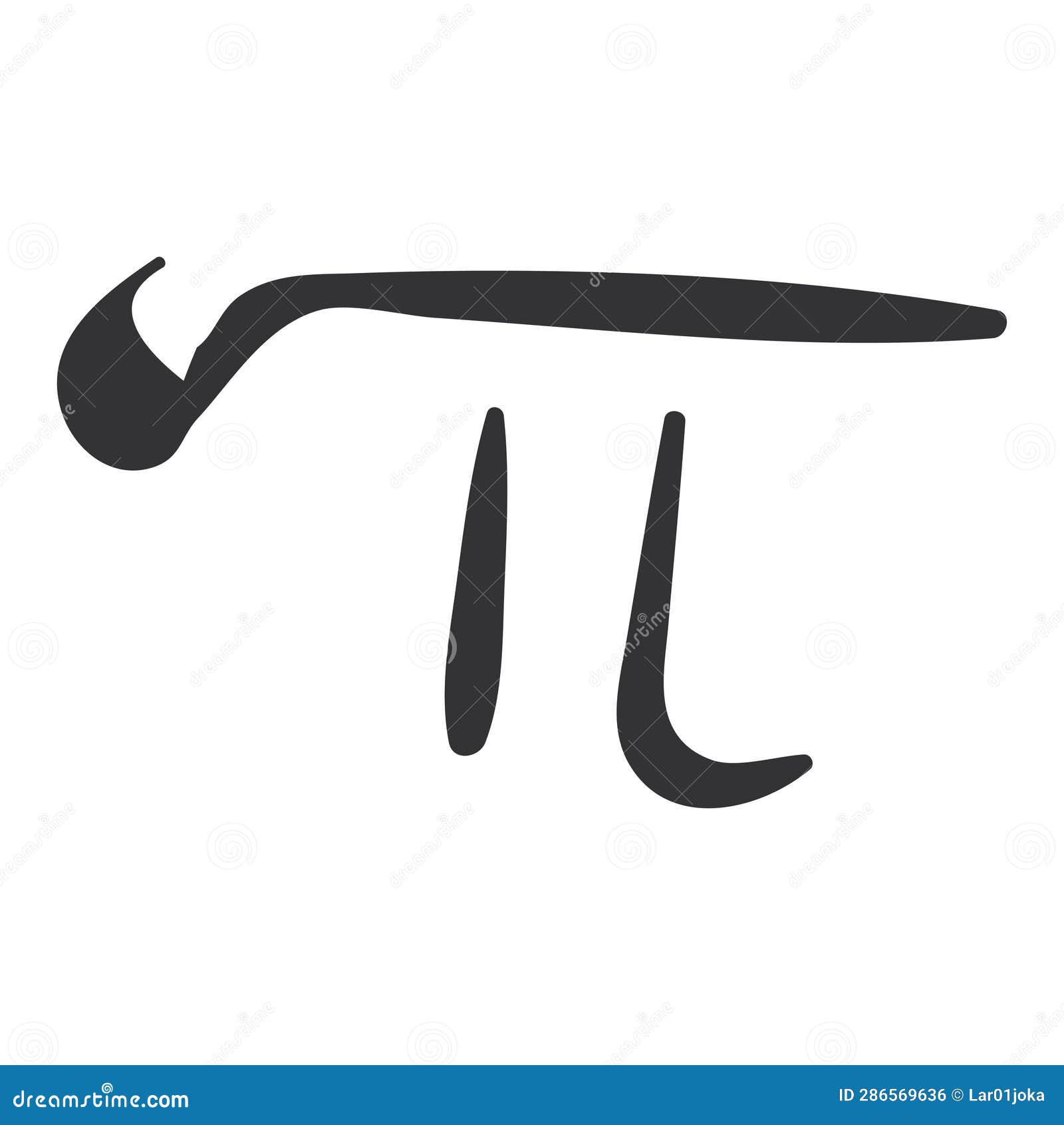 Isolated Pi Number Math Symbol Vector Stock Vector - Illustration of ...