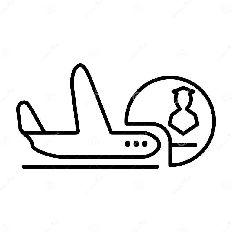 Isolated Pictogram Pilot Design Stock Vector - Illustration of aerial ...