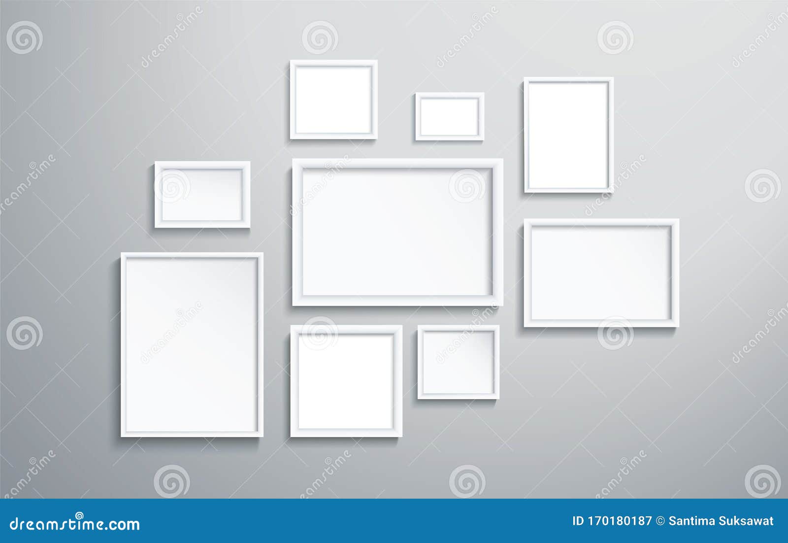 Isolated Picture Frame on Wall Vector Illustration EPS10 Stock Vector ...