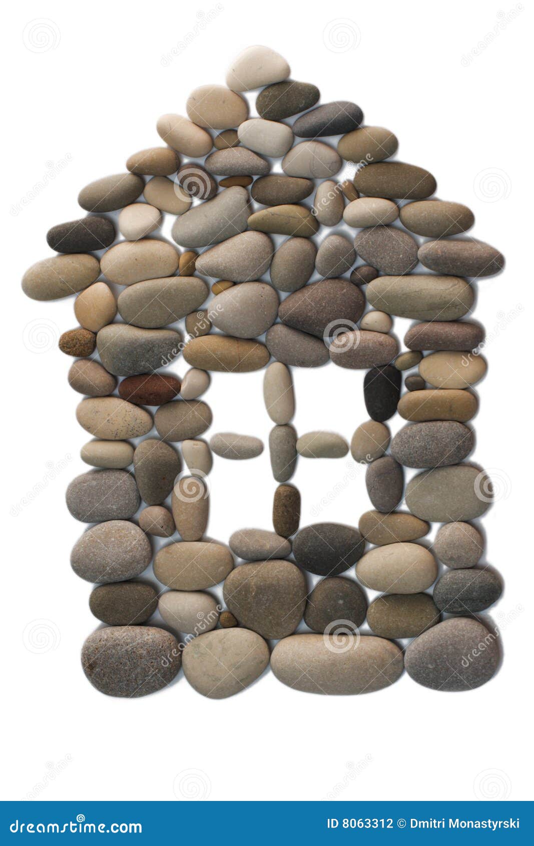 Isolated Picture of a House from a Pebble Stock Photo - Image of ...