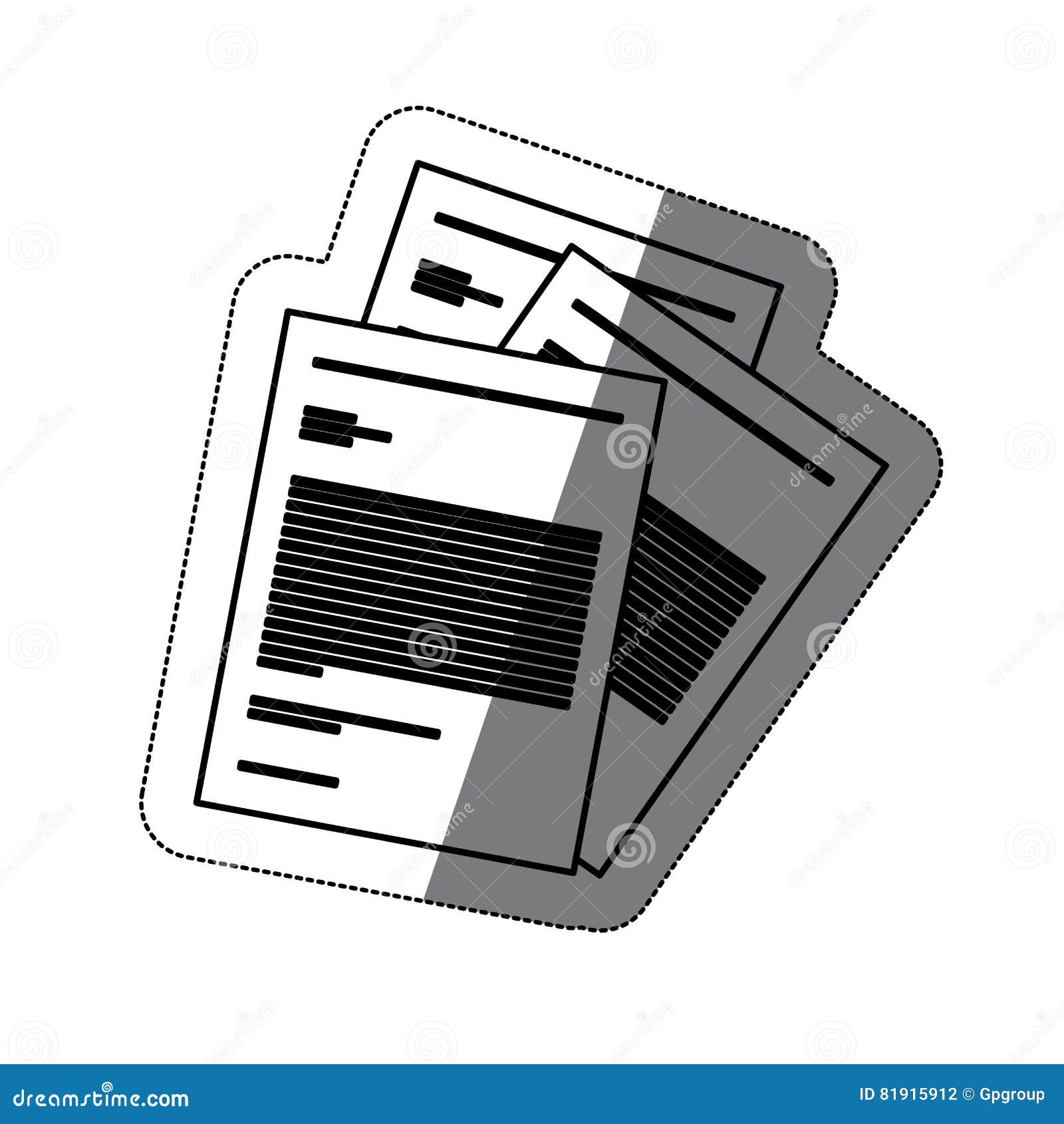 Isolated Piece of Paper Design Stock Illustration - Illustration of ...