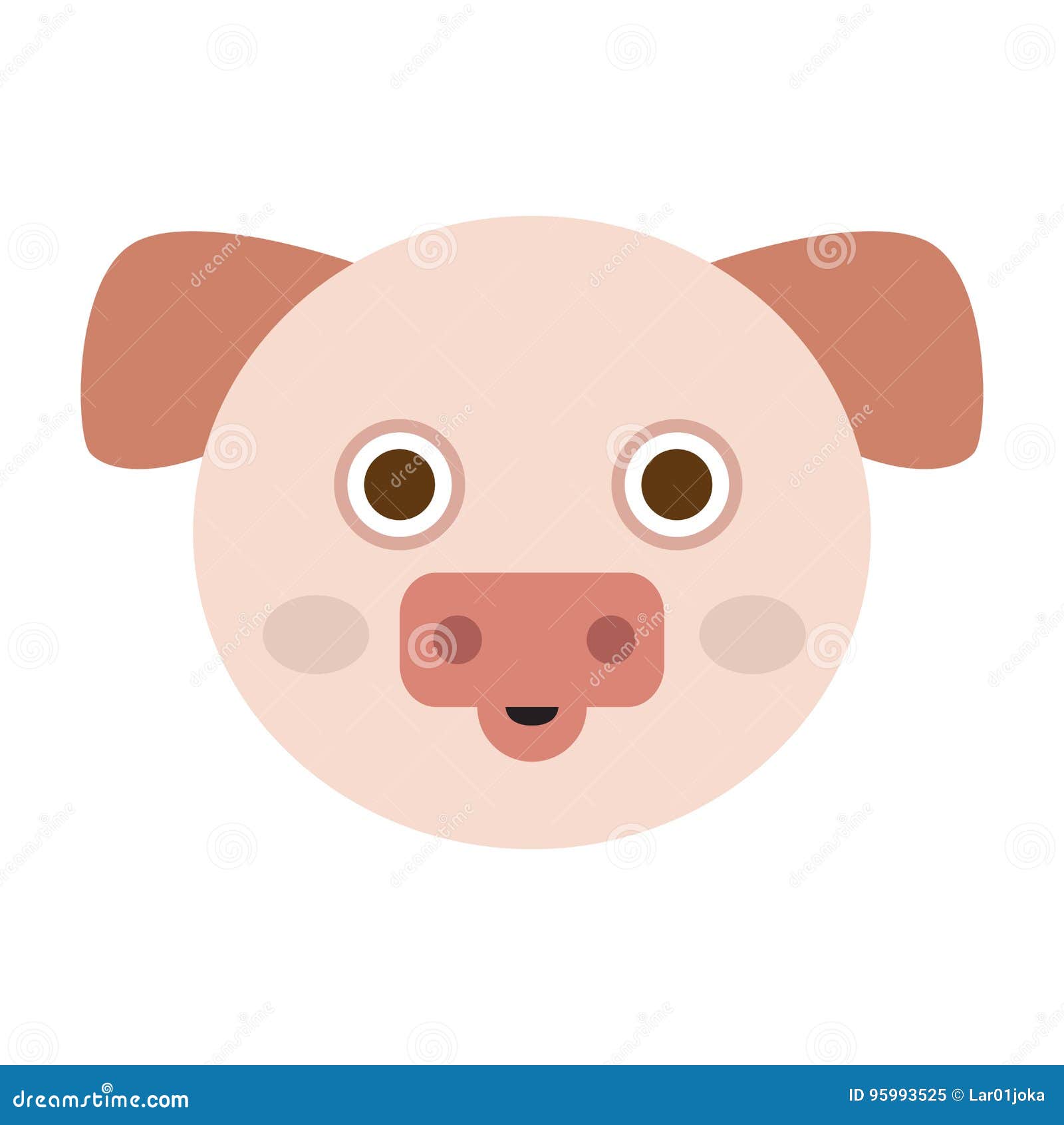 Isolated pig face stock vector. Illustration of cute - 95993525