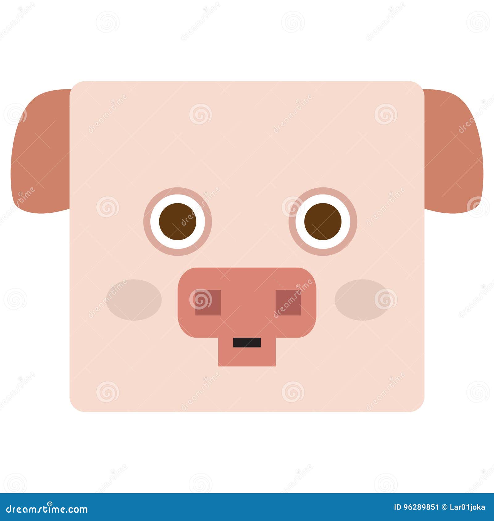 Isolated pig face stock vector. Illustration of happy - 96289851
