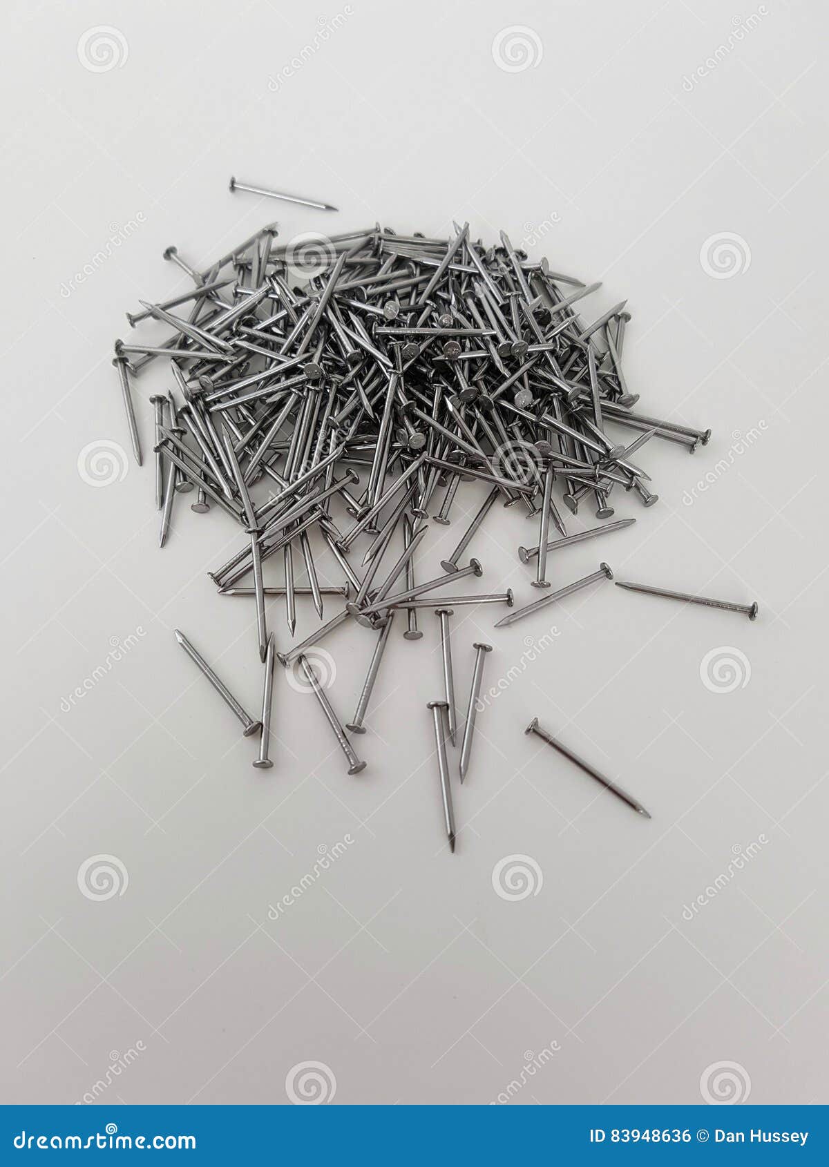 Isolated pile of nails stock photo. Image of lone, pile - 83948636