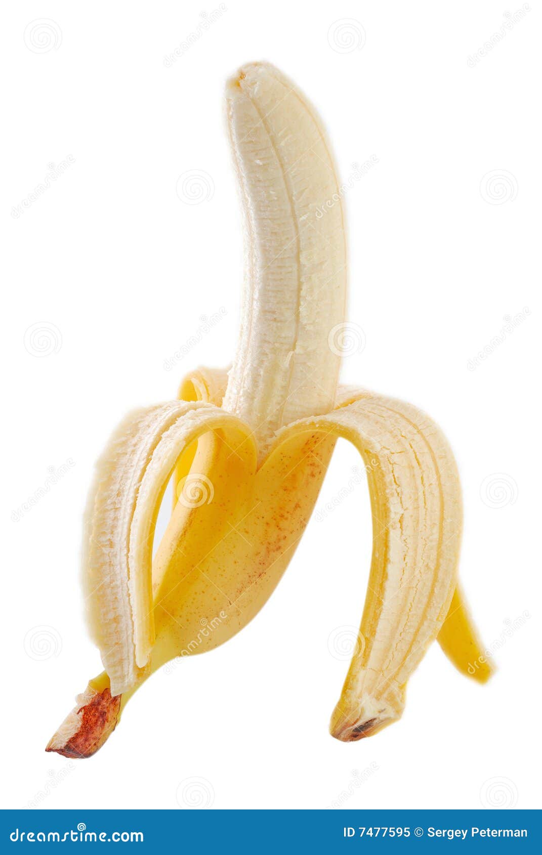Isolated pilled banana stock image. Image of color, close - 7477595