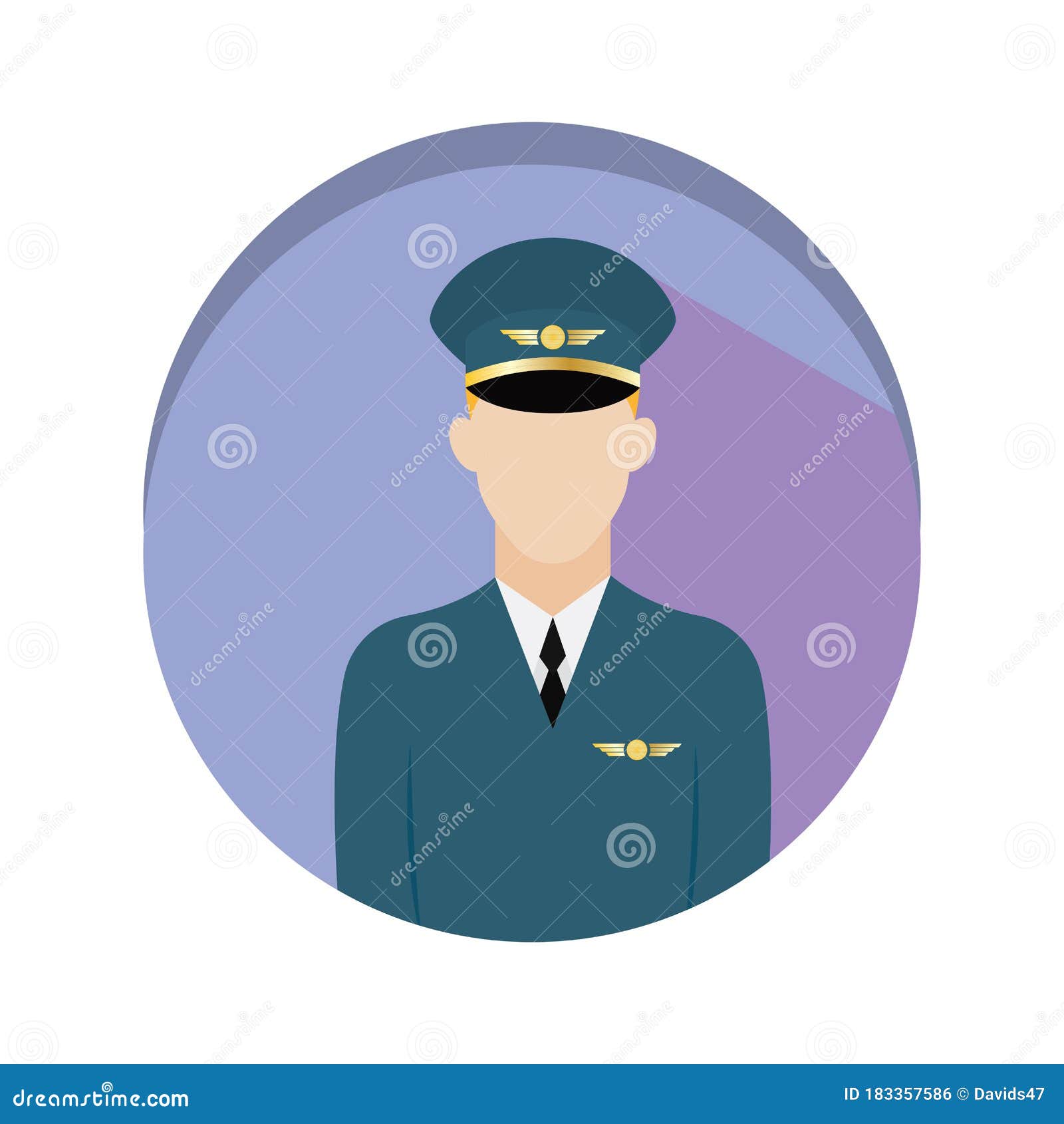 Isolated pilot icon stock vector. Illustration of travel - 183357586