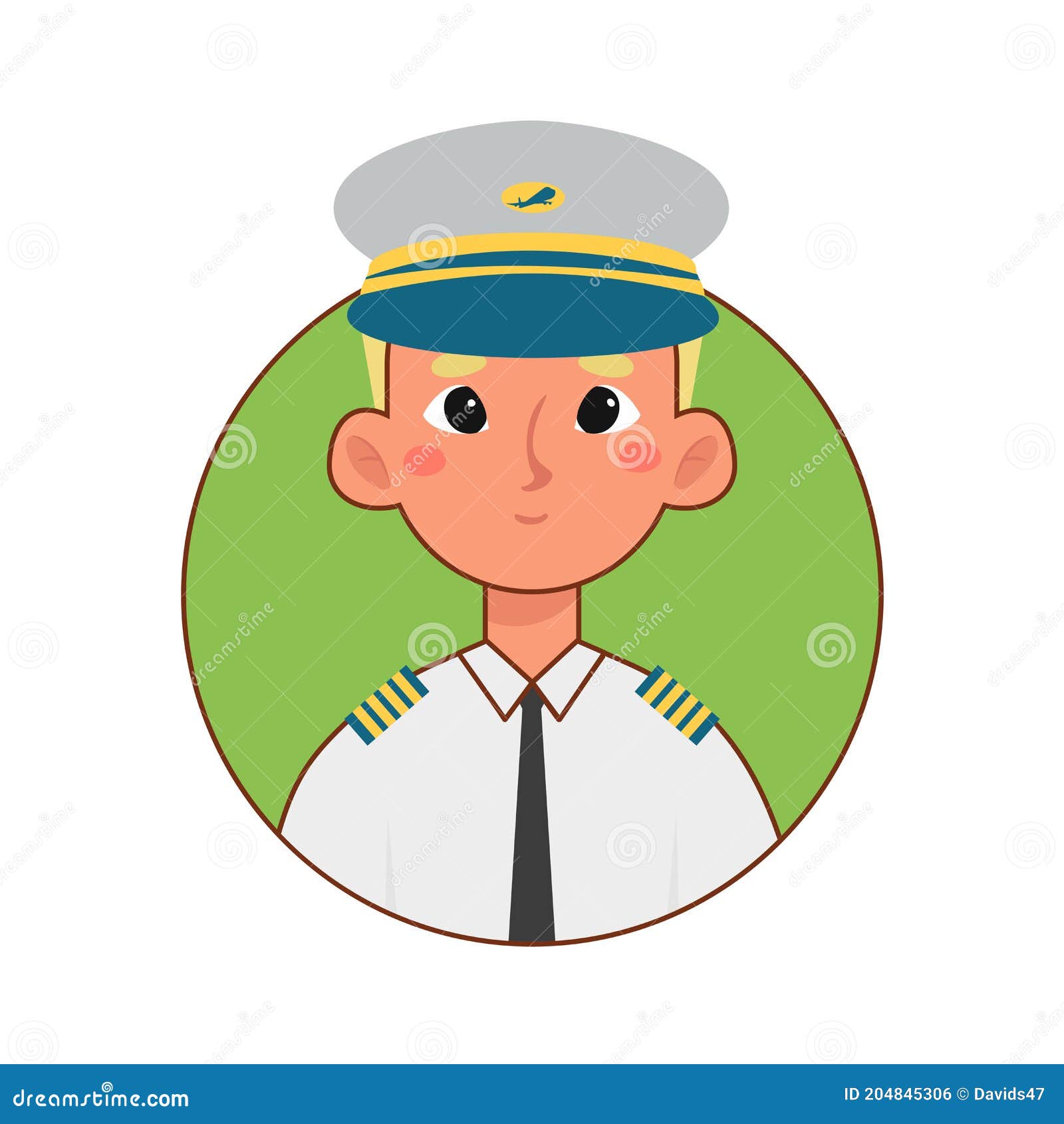 Isolated pilot logo stock vector. Illustration of chef - 204845306
