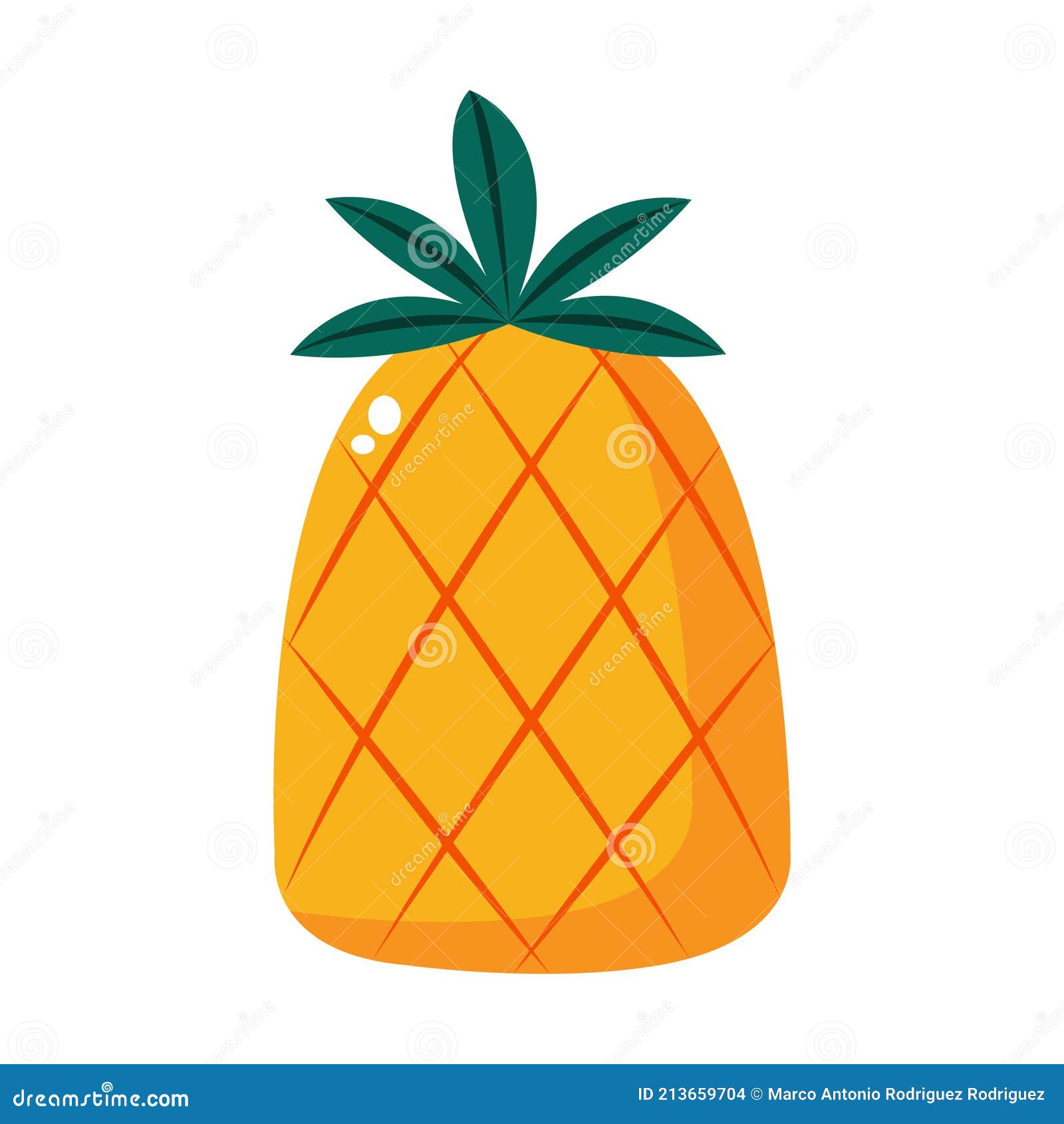 Isolated pineapple icon stock vector. Illustration of tropical - 213659704