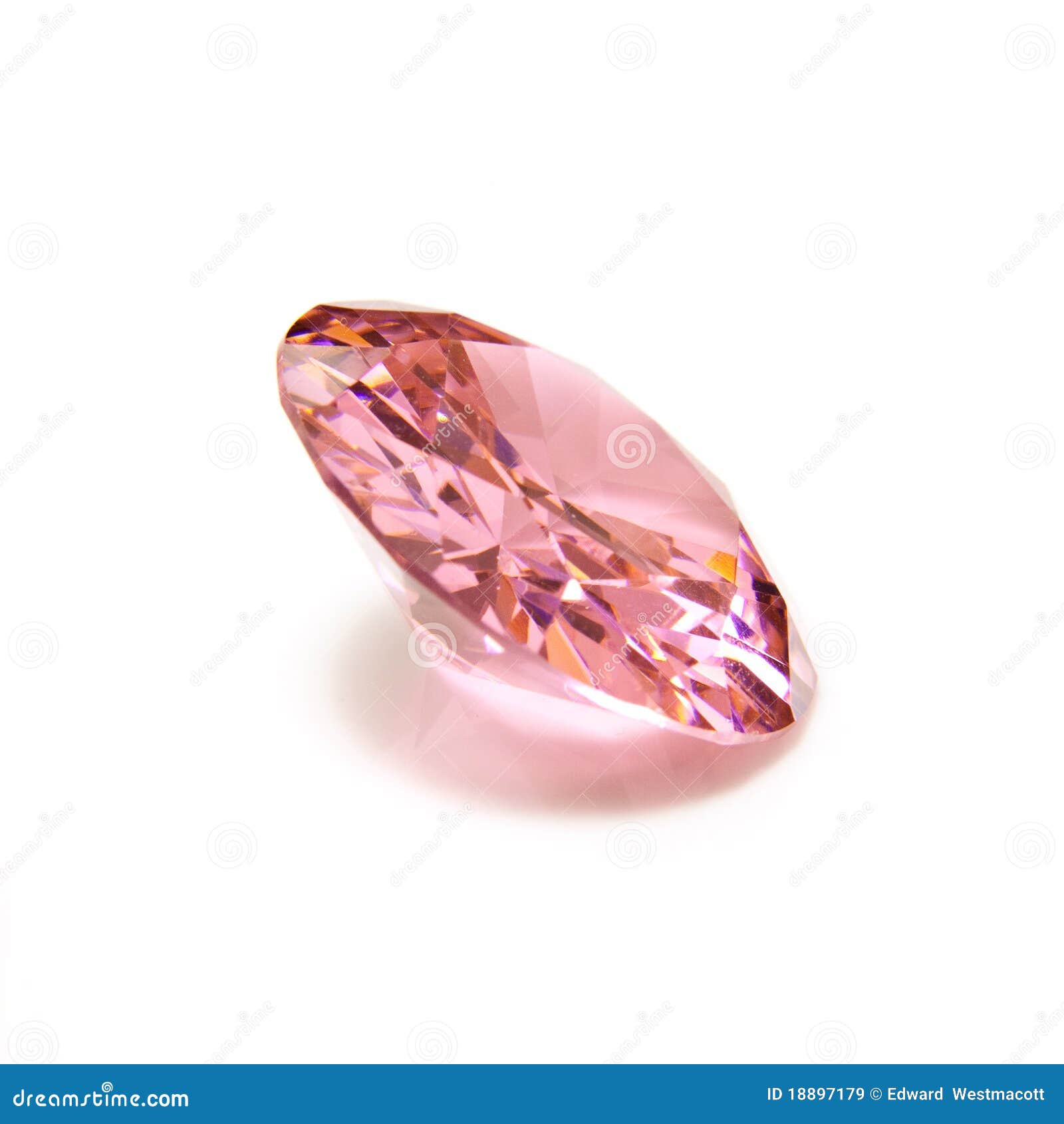 Isolated pink diamond stock image. Image of pink, side - 18897179
