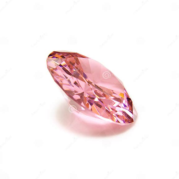 Isolated pink diamond stock image. Image of pink, side - 18897179