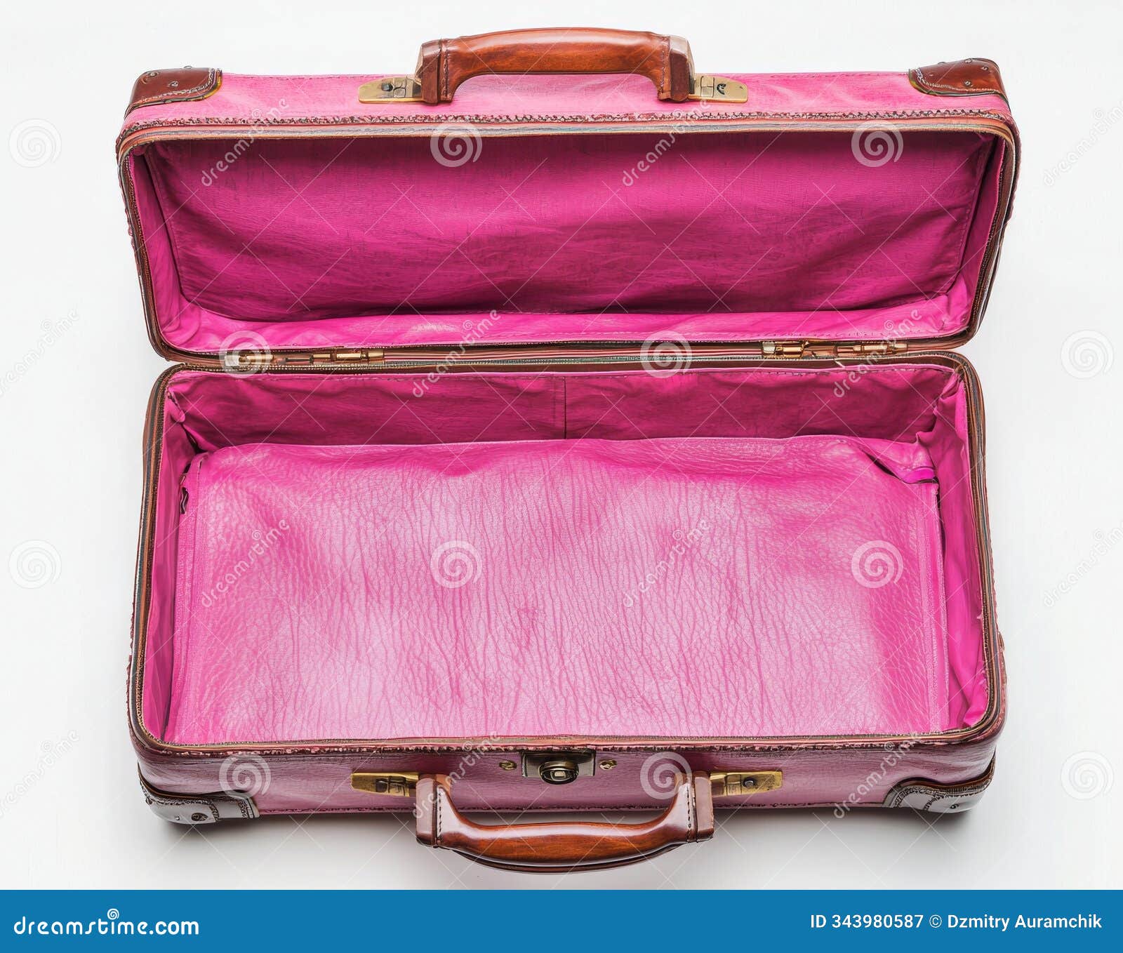 Isolated Pink Empty Suitcase on White Transparent Background, PNG Stock ...