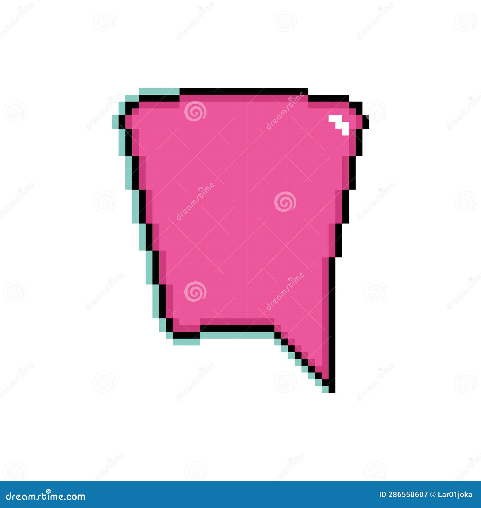 Isolated Pink Pixelated Comic Speech Bubble Chat Vector Stock ...