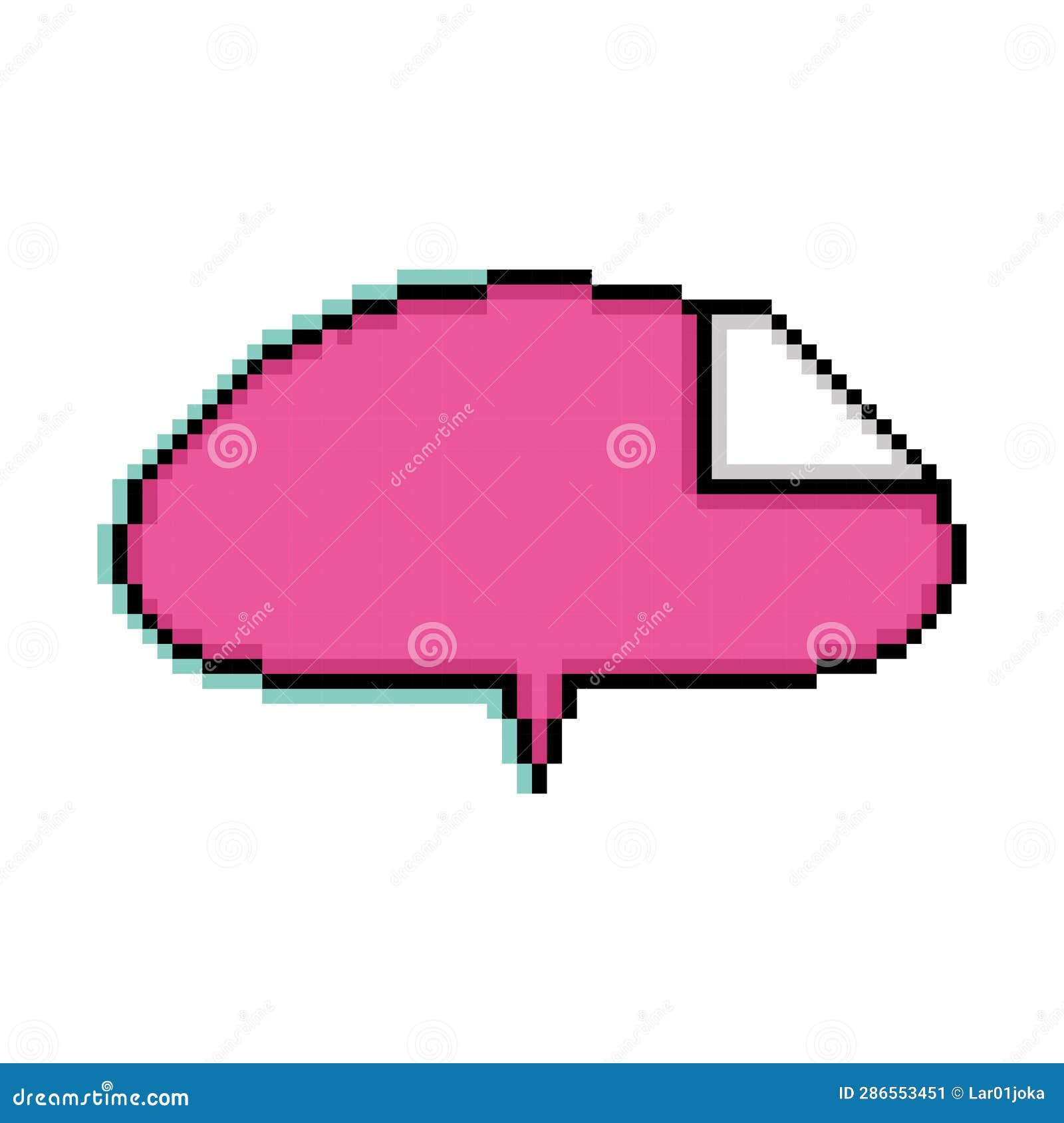 Isolated Pink Pixelated Comic Speech Bubble Chat Vector Stock ...
