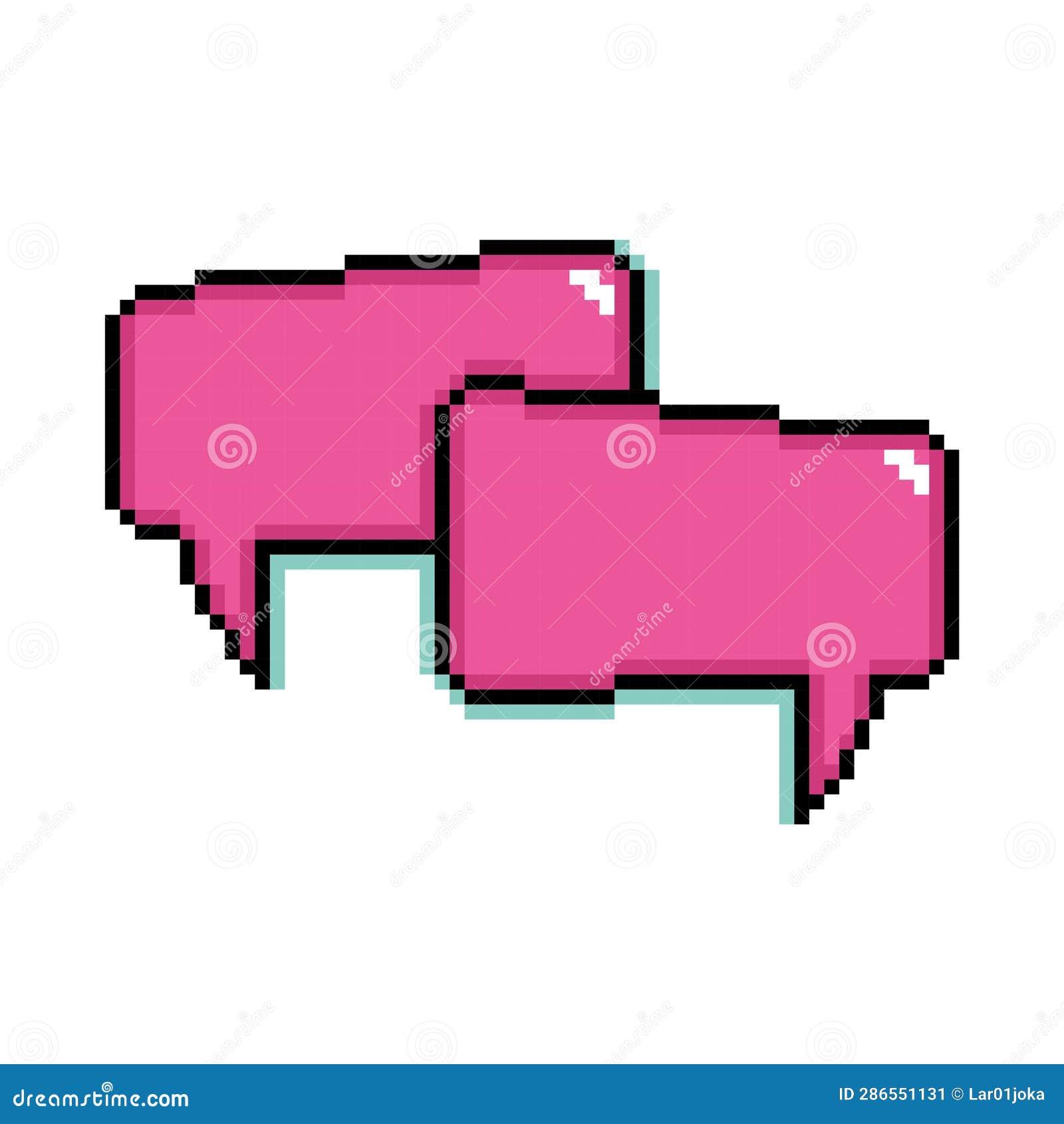 Isolated Pink Pixelated Comic Speech Bubble Chats Vector Stock Vector ...