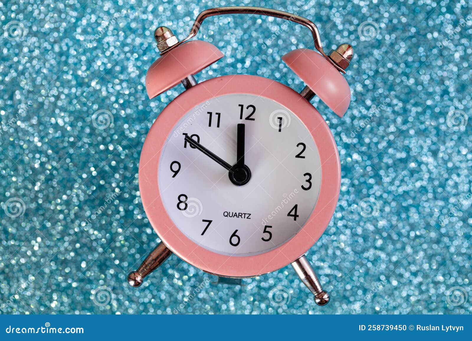 Isolated Pink Quartz Alarm Clock Stock Photo - Image of countdown ...