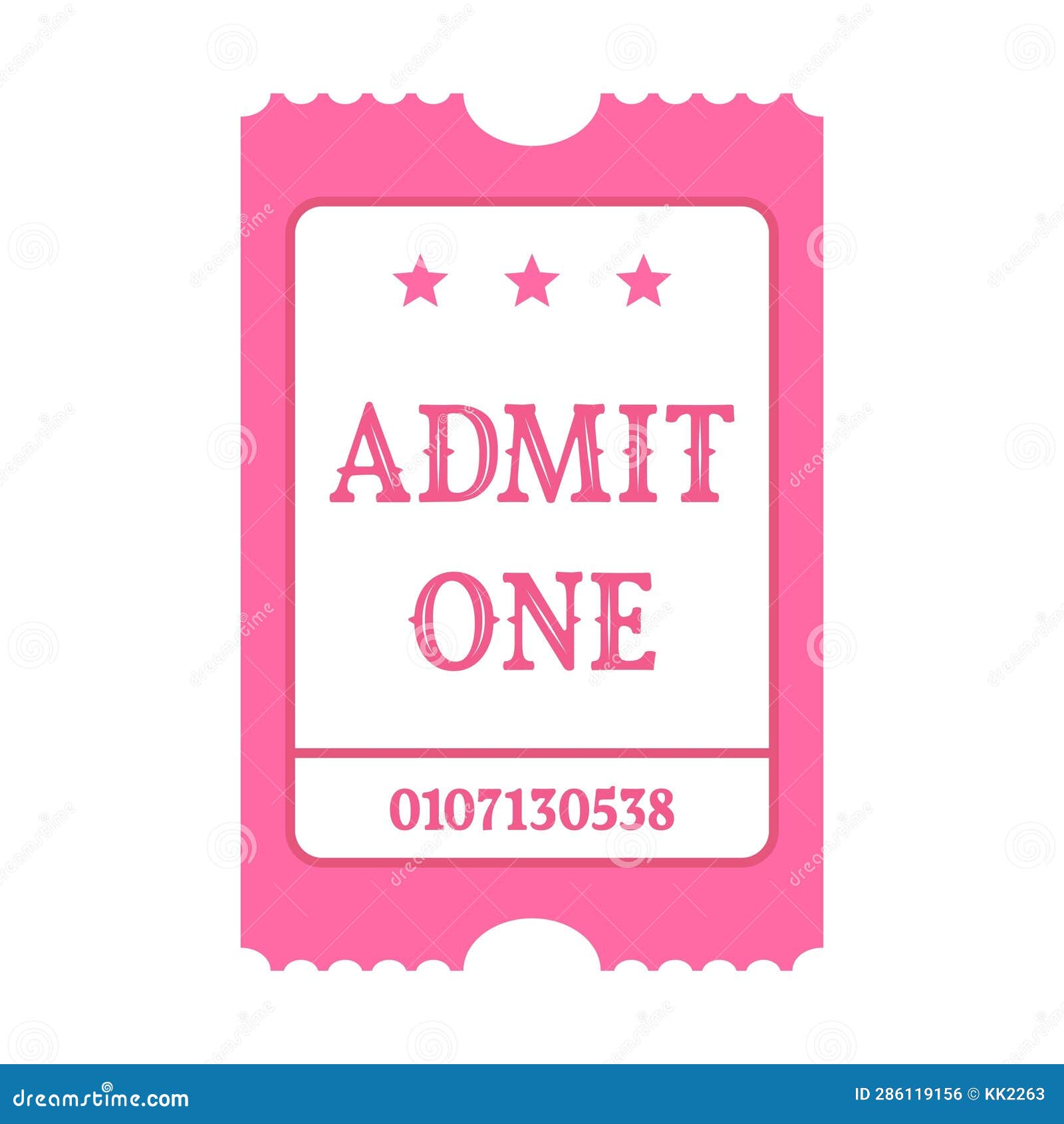 Isolated Pink Vector Ticket Stock Illustration - Illustration of event ...