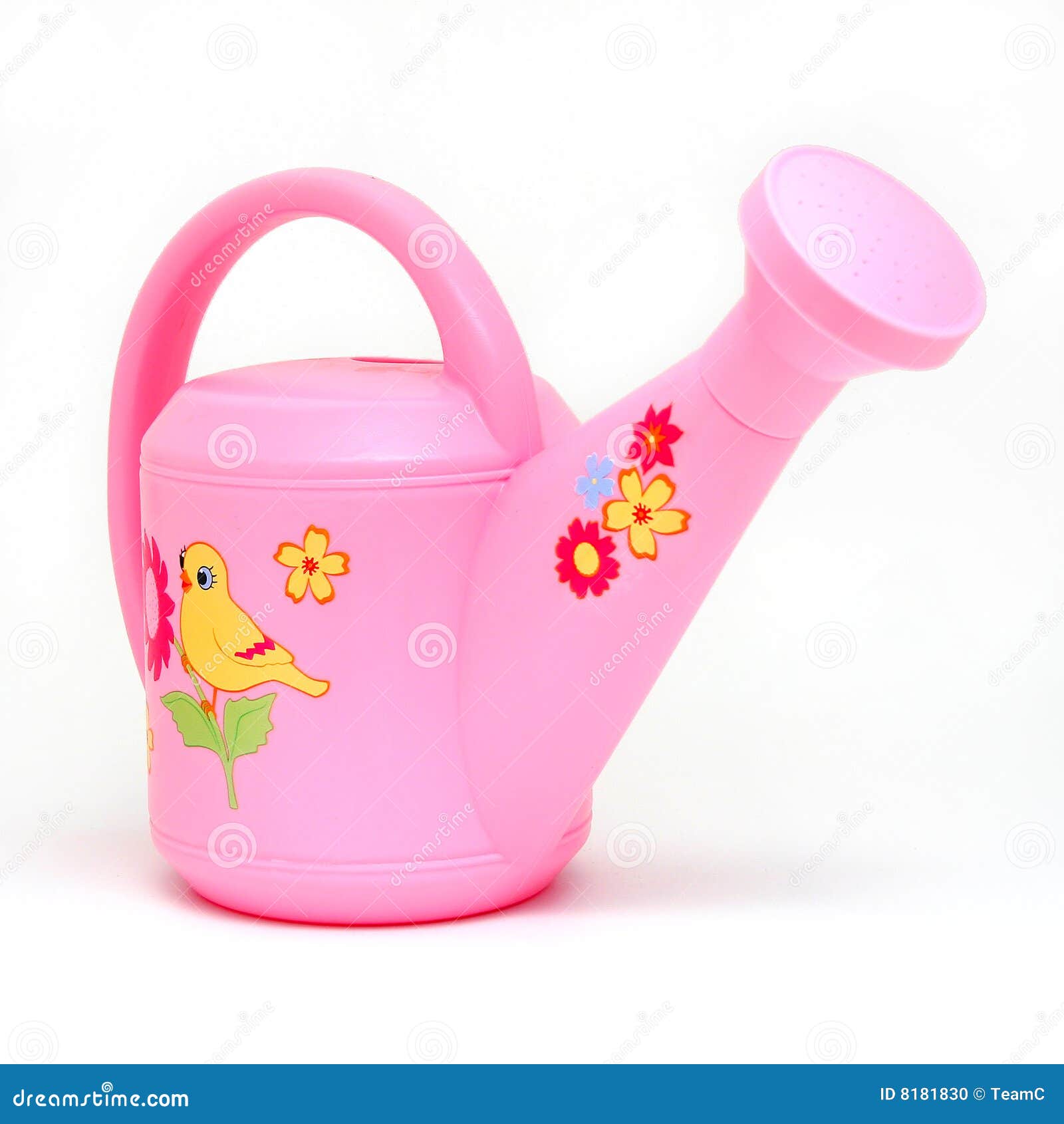 Isolated Pink Watering Can stock photo. Image of growth - 8181830