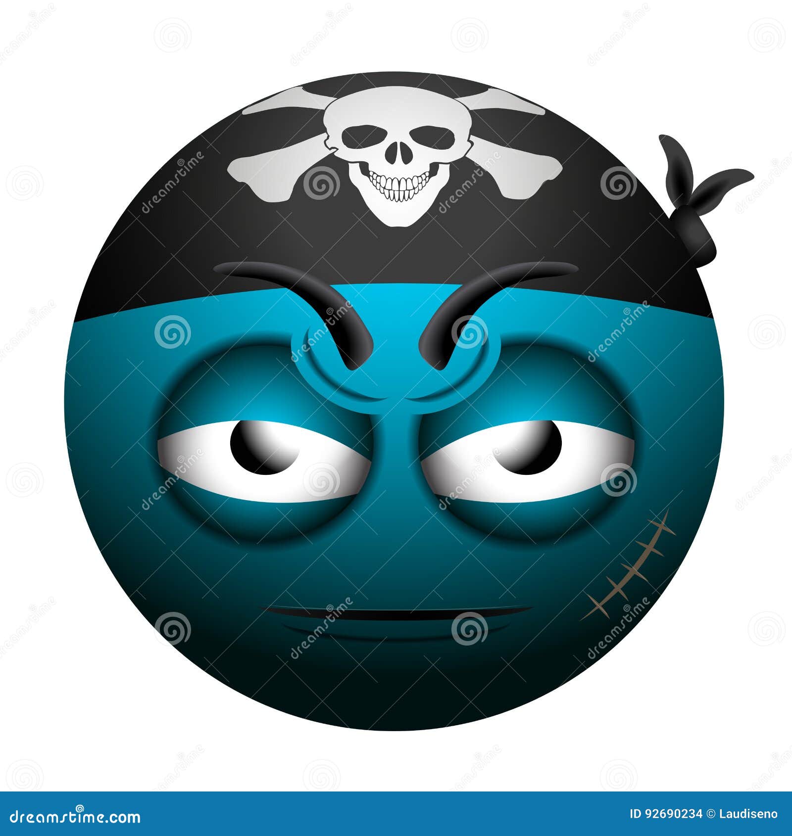 Isolated pirate emote stock vector. Illustration of icon - 92690234