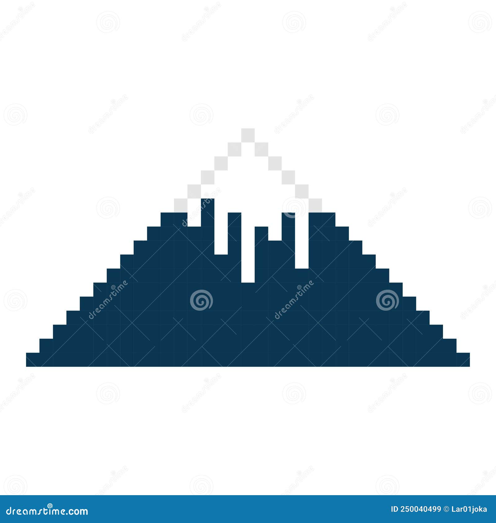 Pixel Art Mountain Forest Cartoon Background Stock Photo ...