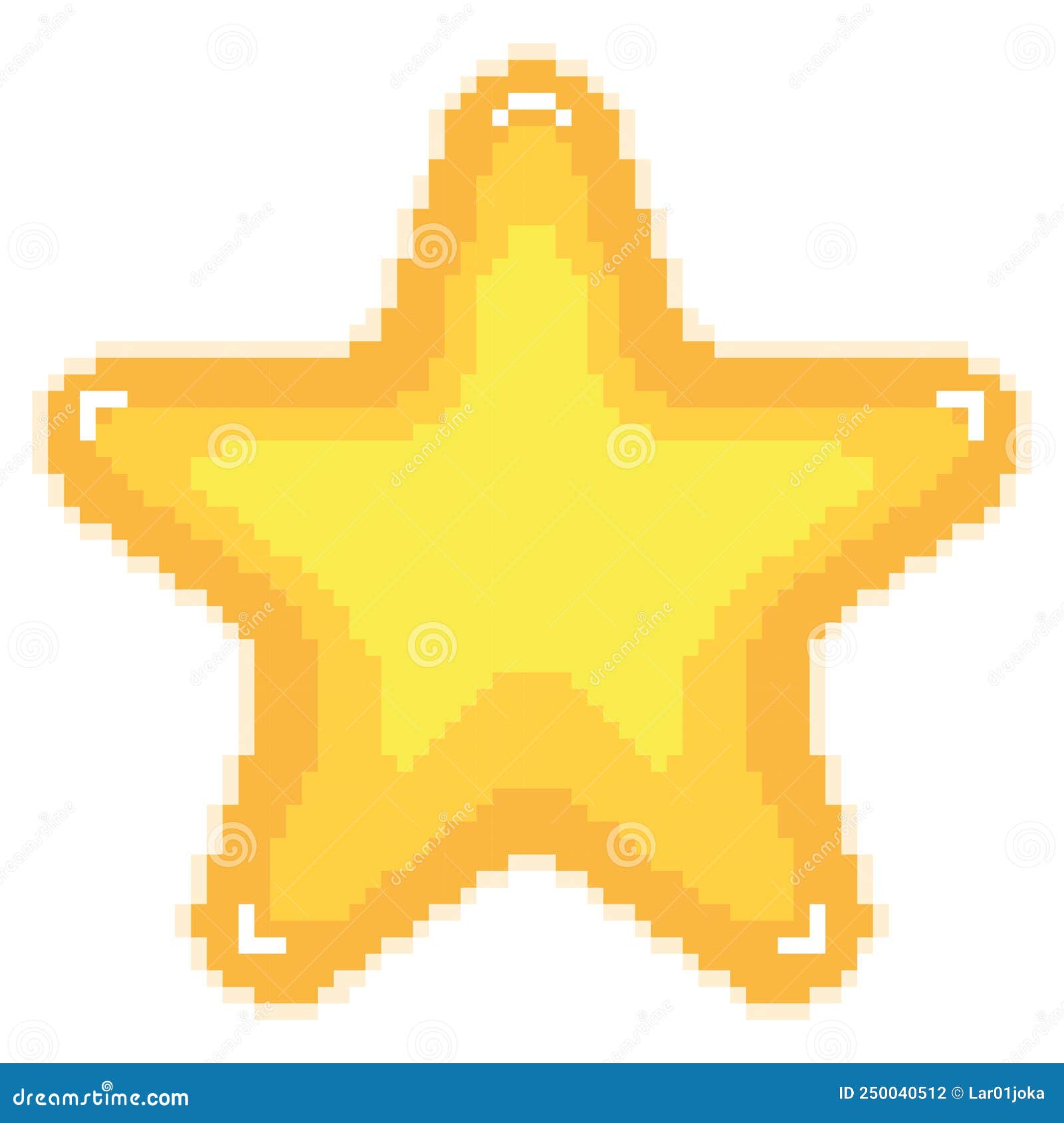 Isolated Pixel Star Shape Icon 8 Bit Design Vector Stock Illustration ...