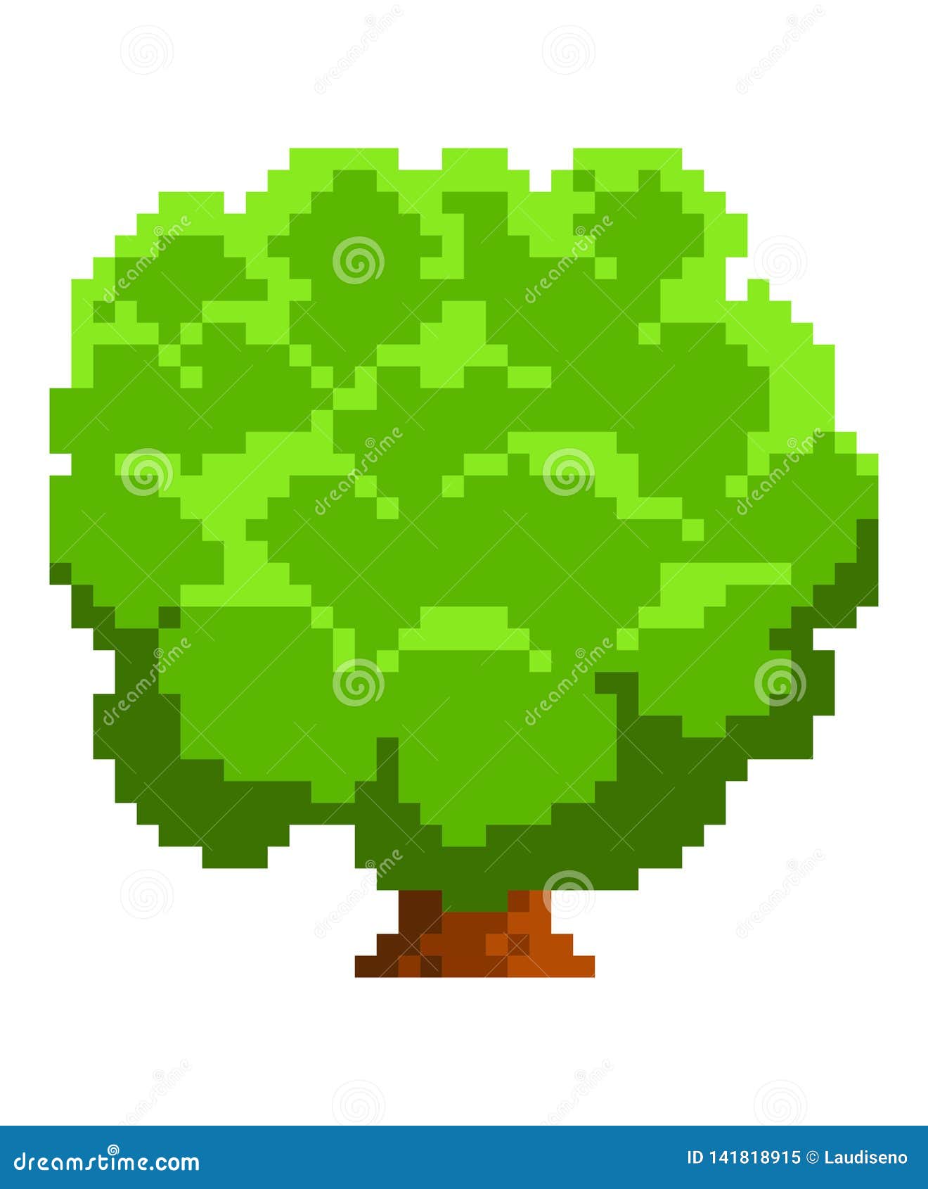 Isolated Pixel Tree. Videogame Stock Vector - Illustration of design ...