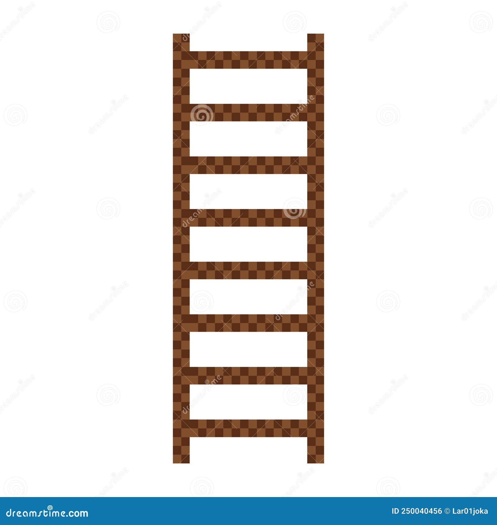 Isolated Pixel Wooden Ladder Icon 8 Bit Design Vector Stock ...