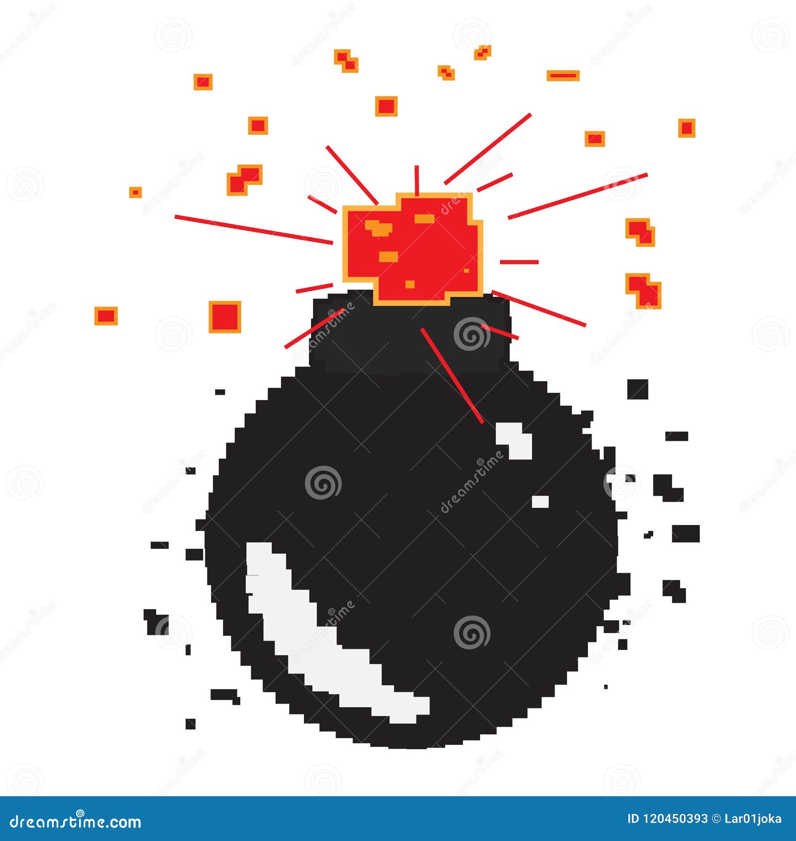 Isolated Pixelated Bomb Icon Stock Vector - Illustration of flat ...