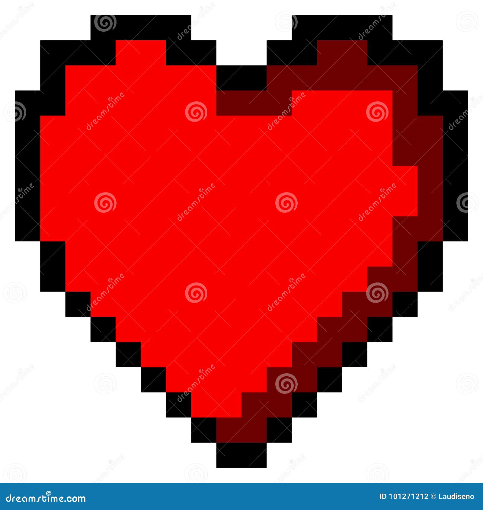Isolated pixeled heart stock vector. Illustration of cartoon - 101271212