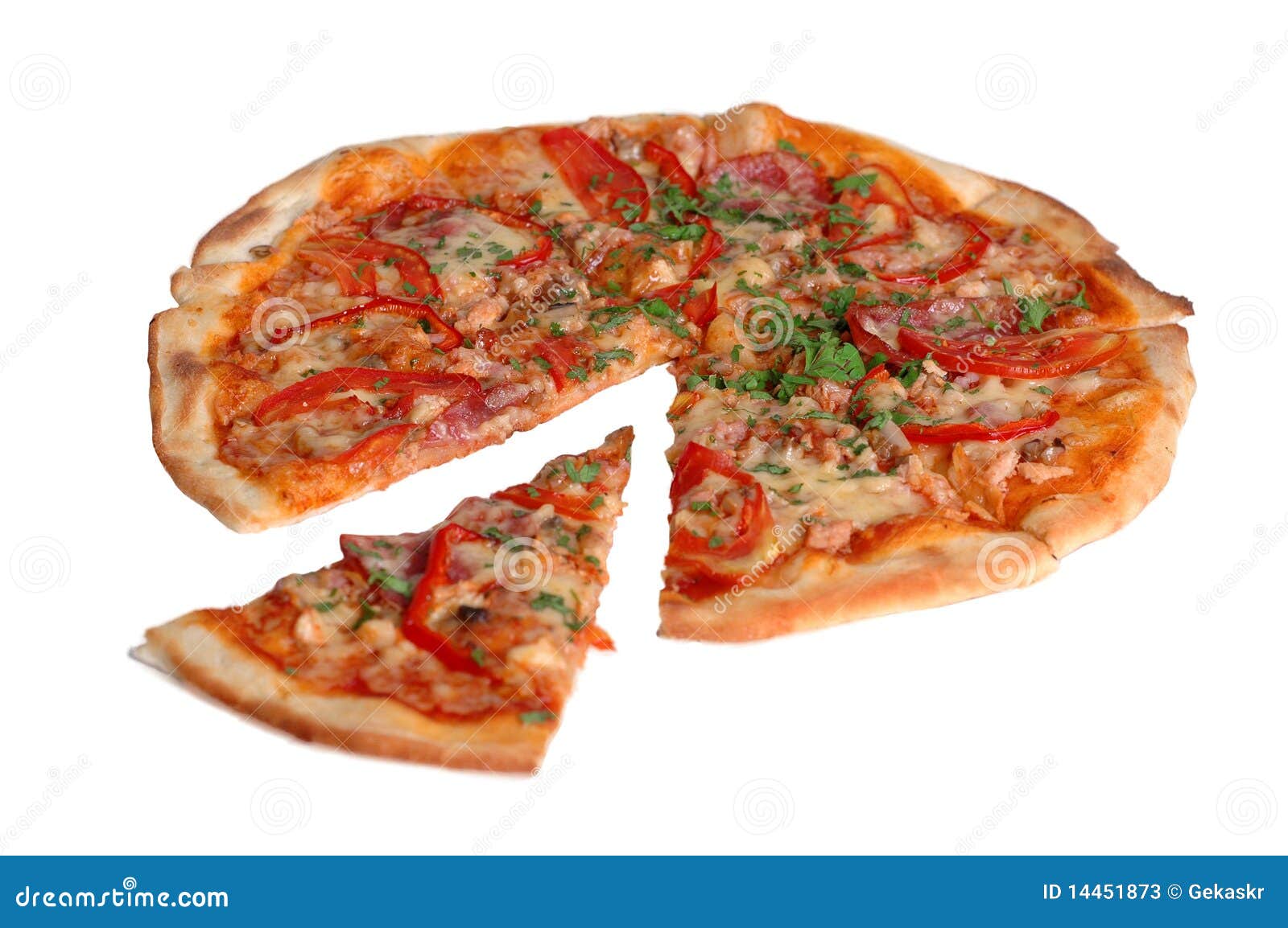 Isolated pizza stock image. Image of background, curve - 14451873