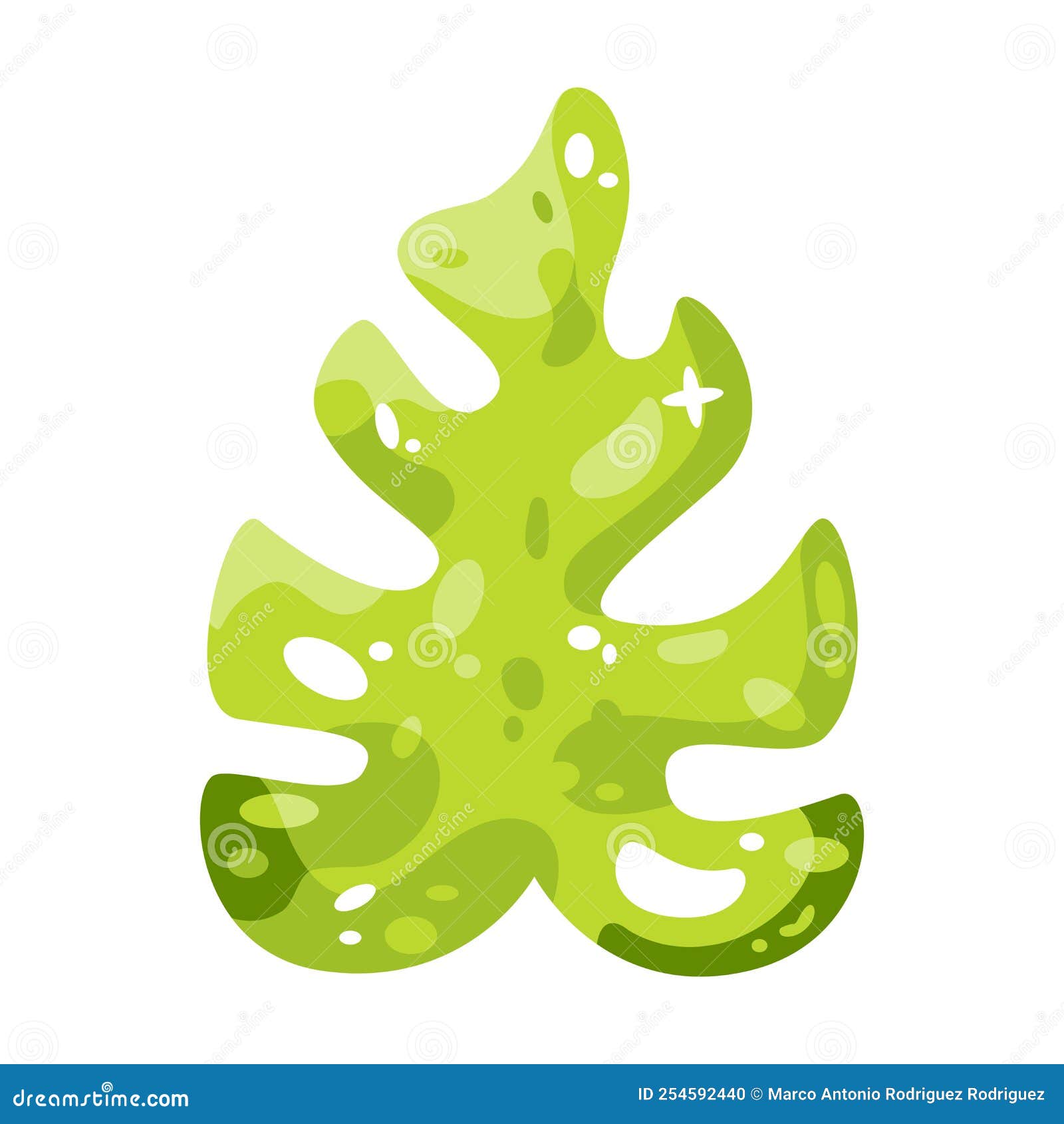 Isolated Plant Bright Beach Vector Illustration Stock Vector ...