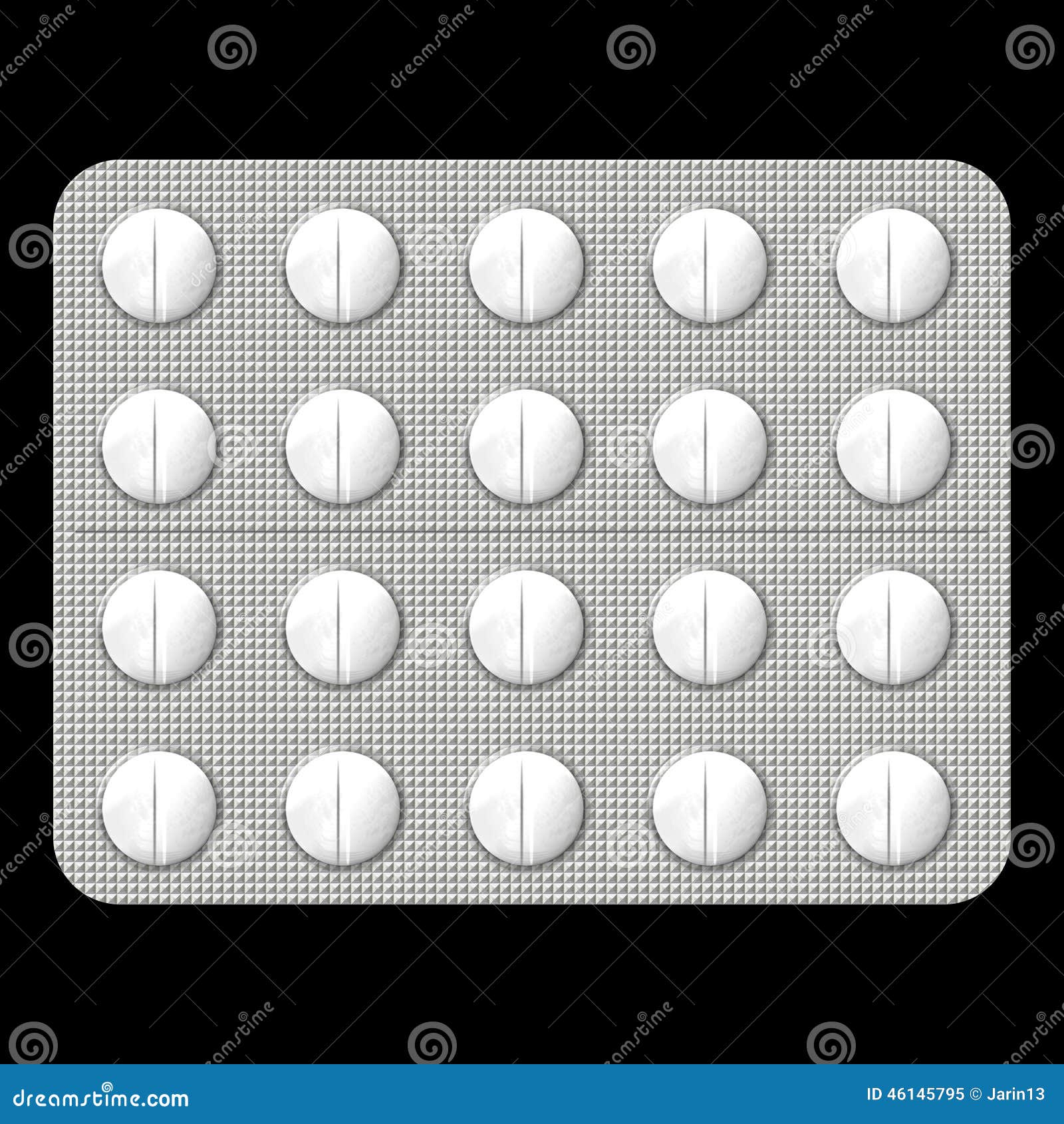 Isolated Plate of Pills - Seamless Texture Stock Illustration ...