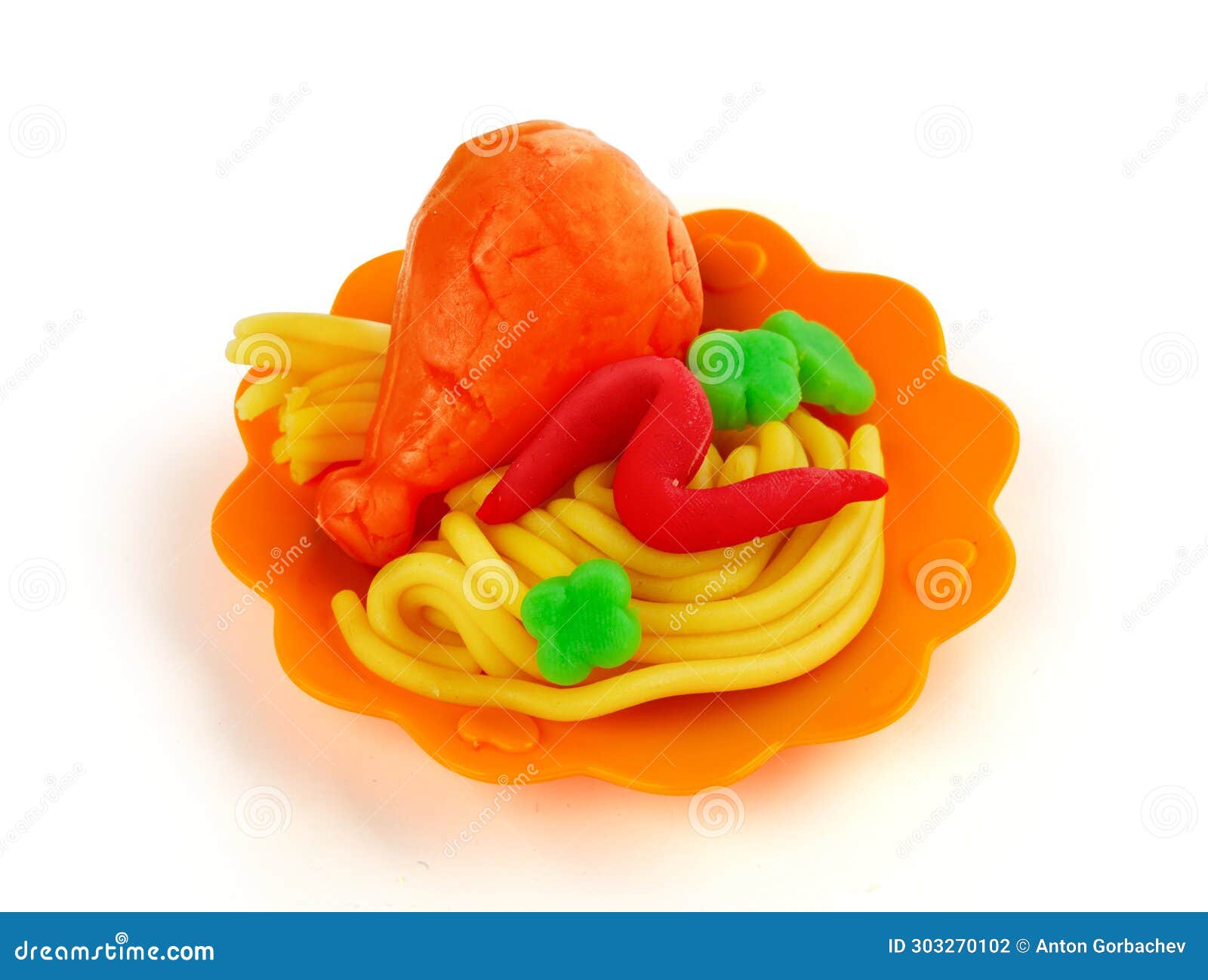 Isolated Playdough Food on the Dish Stock Photo - Image of isolated ...