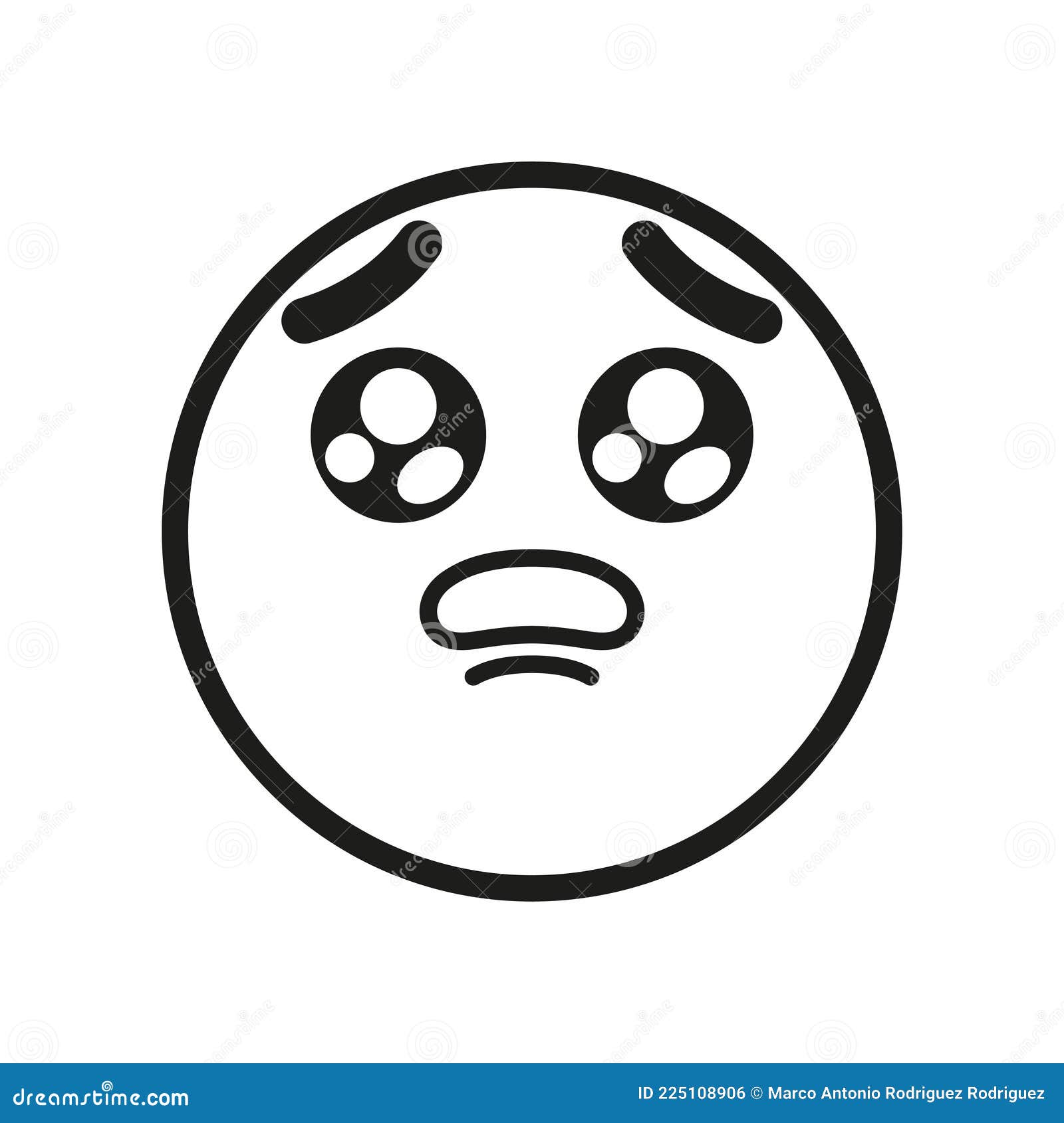 Isolated Pleading Face Emoji Icon Stock Vector - Illustration of face ...