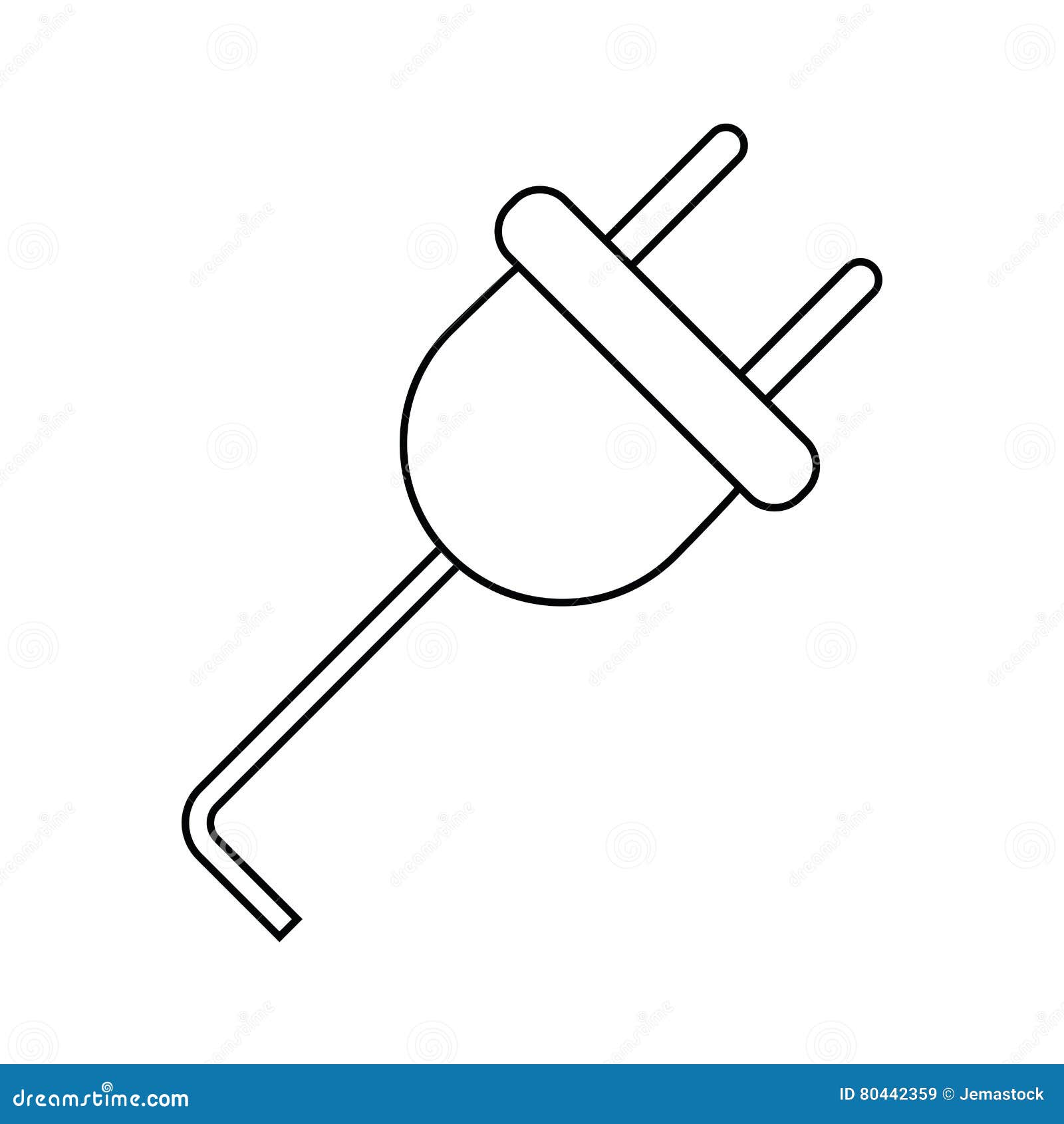 Isolated plug design stock vector. Illustration of vector - 80442359
