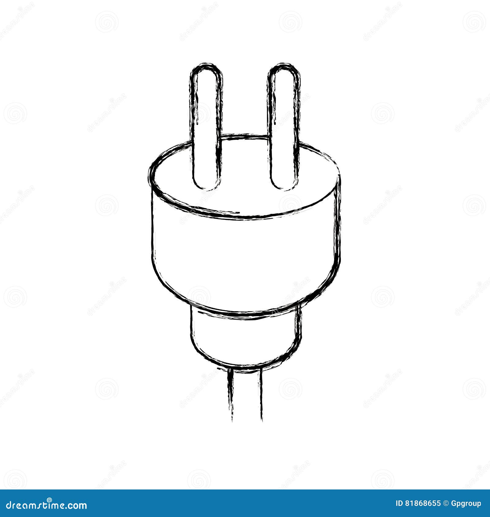 Isolated plug design stock vector. Illustration of recharge - 81868655