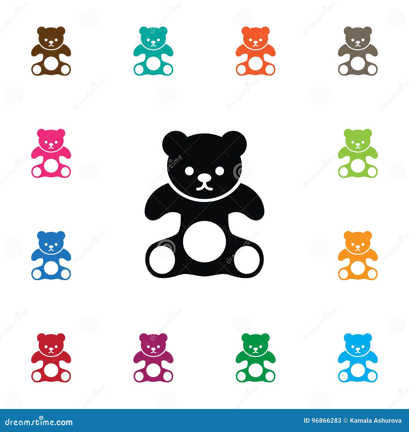 Isolated Plush Icon. Cuddly Vector Element Can Be Used for Plush ...