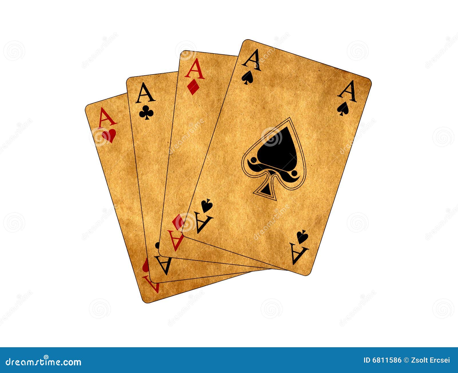 Isolated Poker Playing Cards Stock Photo - Image of chance, luck: 6811586