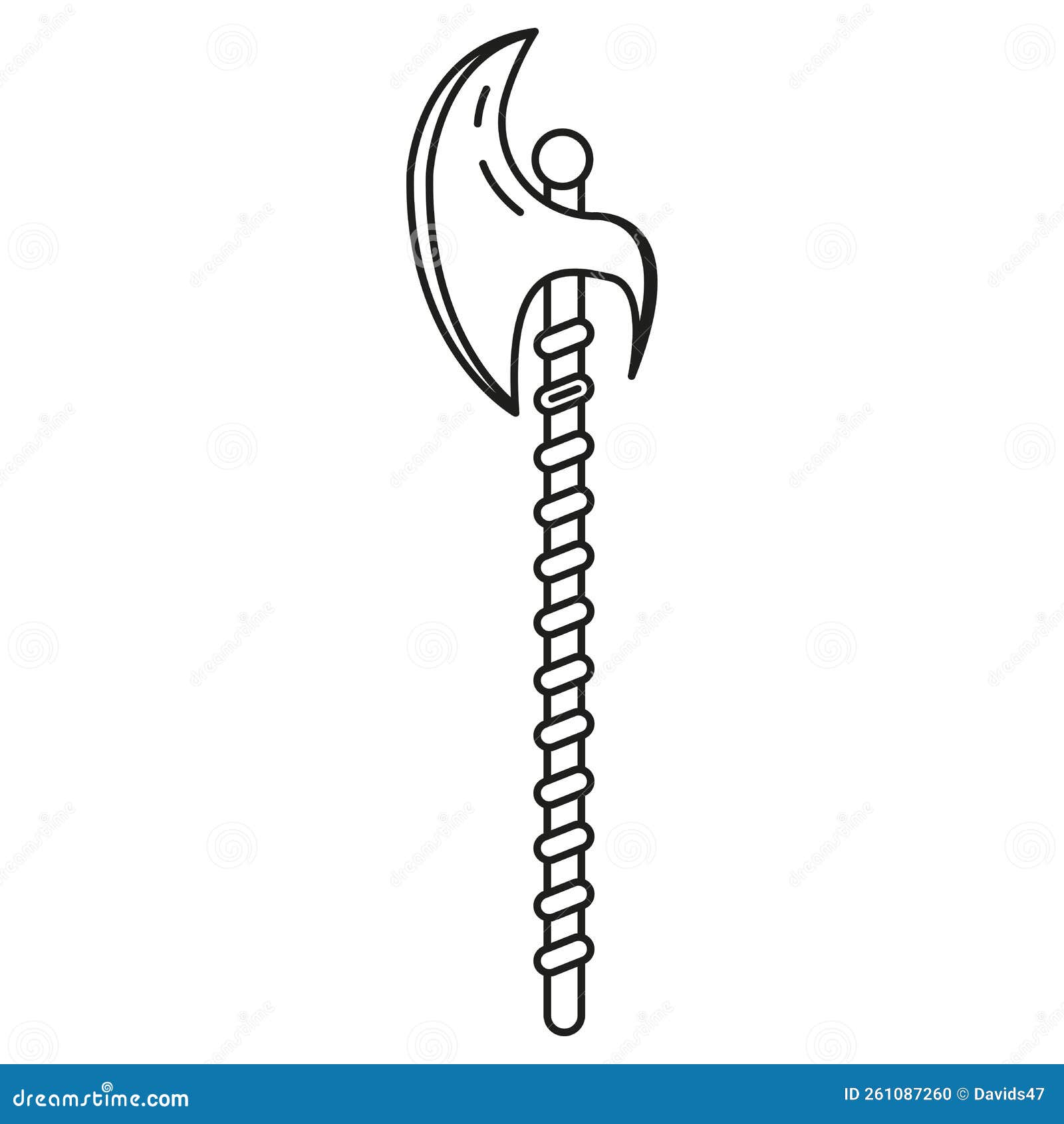 Isolated Polearm Weapon Medieval Icon Vector Stock Vector ...