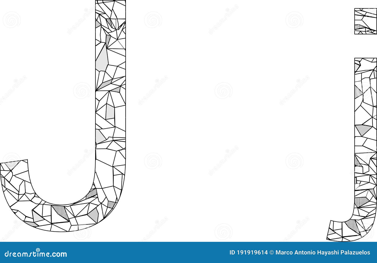 Isolated Polygon Letter J Illustration Set Collection Stock Vector ...