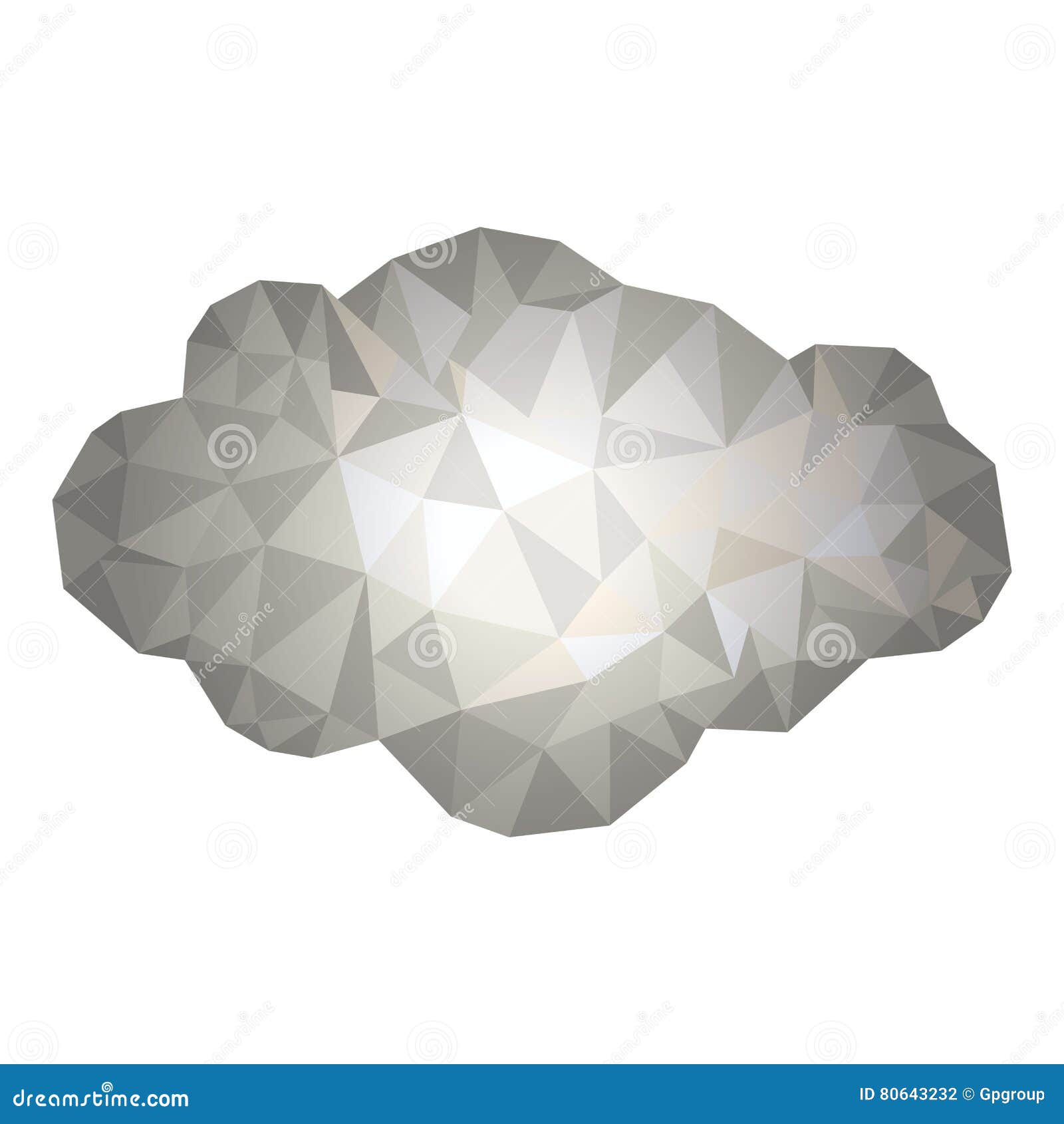 Isolated Polygonal Cloud Design Stock Vector - Illustration of ...