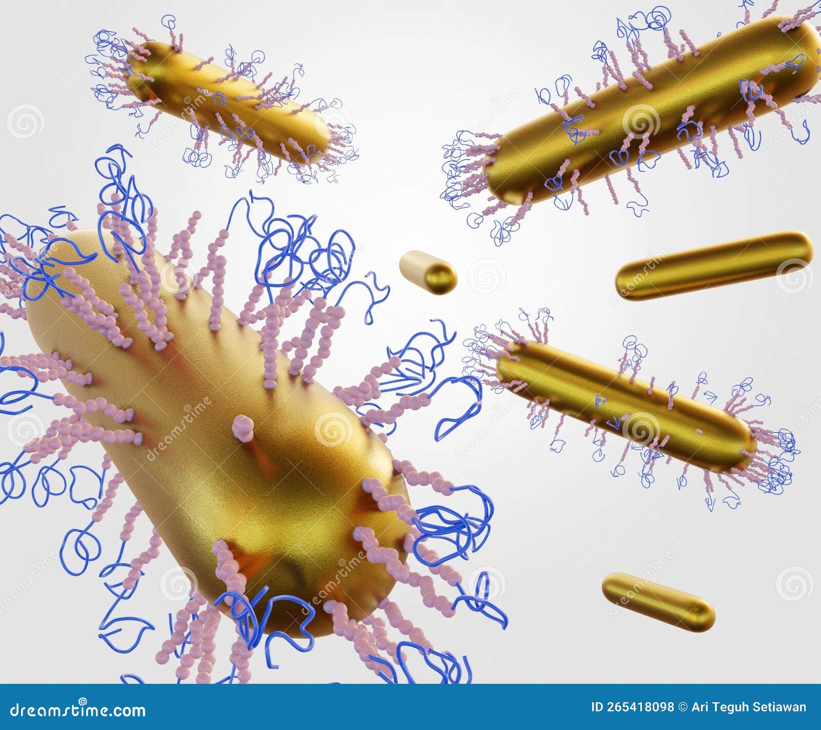Isolated Polymer Conjugated Gold Nanoparticle Stock Illustration ...