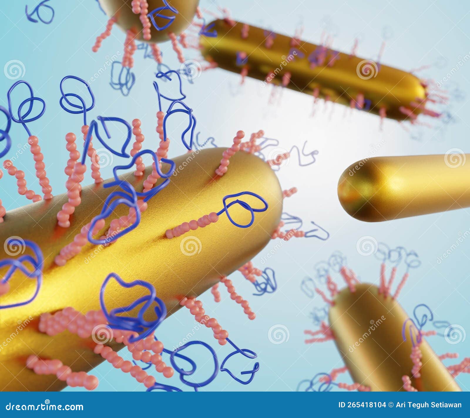 Isolated Polymer Conjugated Gold Nanoparticle Stock Illustration ...
