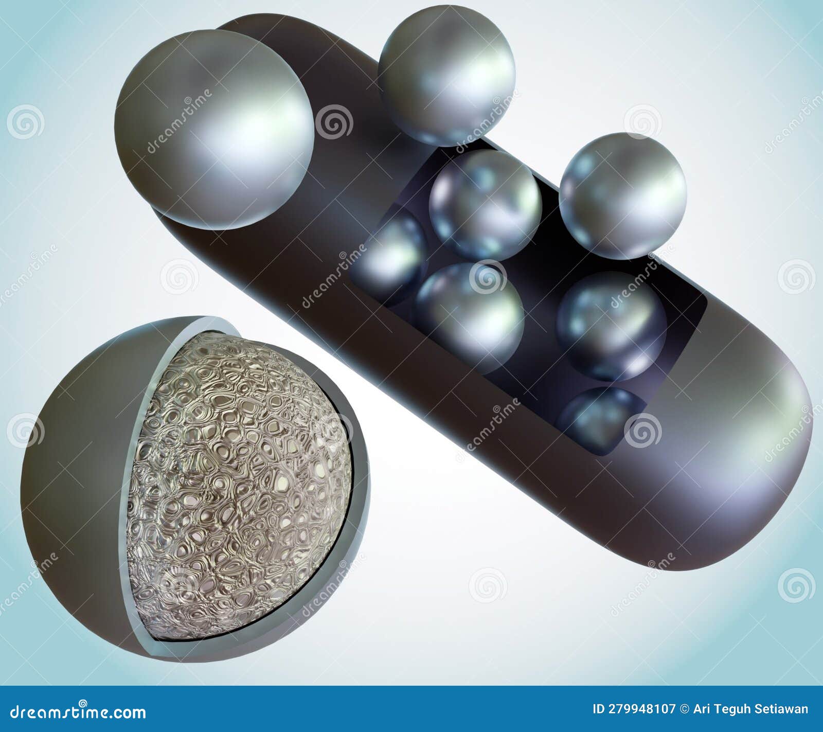 Isolated Polymer Matrix with Agent Inside of Nanosphere Stock ...