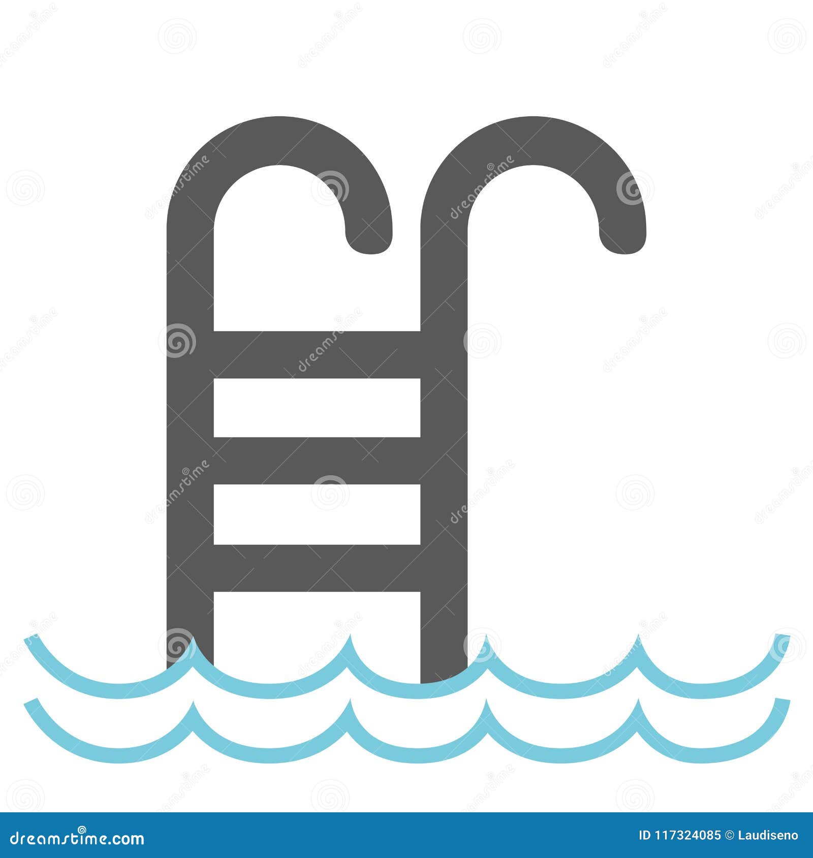 Isolated pool ladder icon stock vector. Illustration of sport - 117324085
