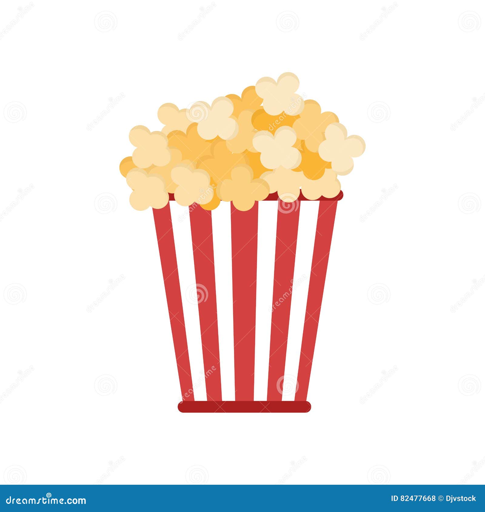 Isolated popcorn snack stock illustration. Illustration of full - 82477668